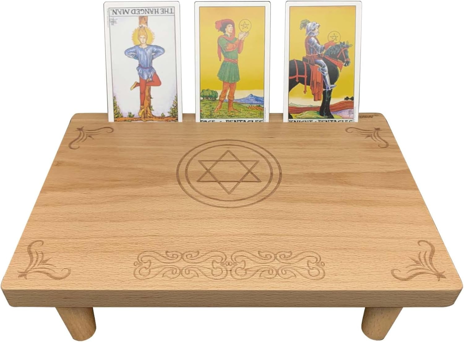 fhxbjoi Compact Wooden Altar Table with Tarot Card Holder Small Altar ...