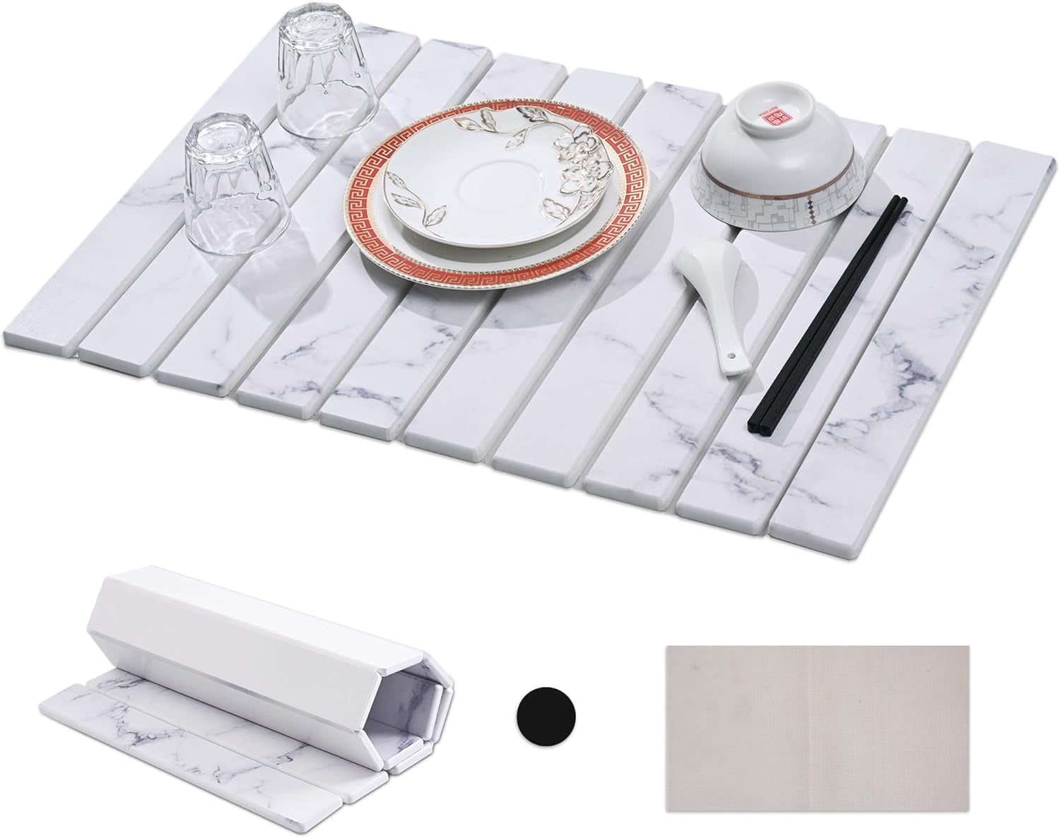 fhxbjoi Drying Stone for Counter Dish Drying Stone Mat 24"×16" Large ...