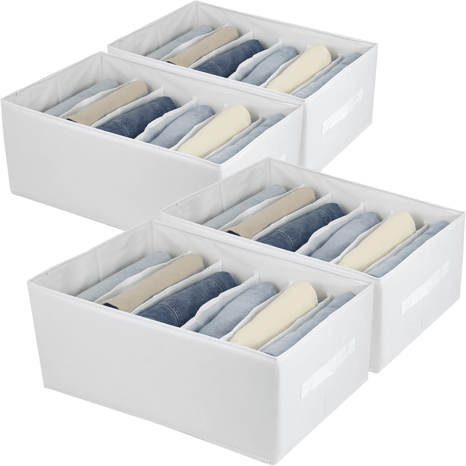 fyigbion Extra Large Clothes Closet Organizer 6 Compartments for Jean ...