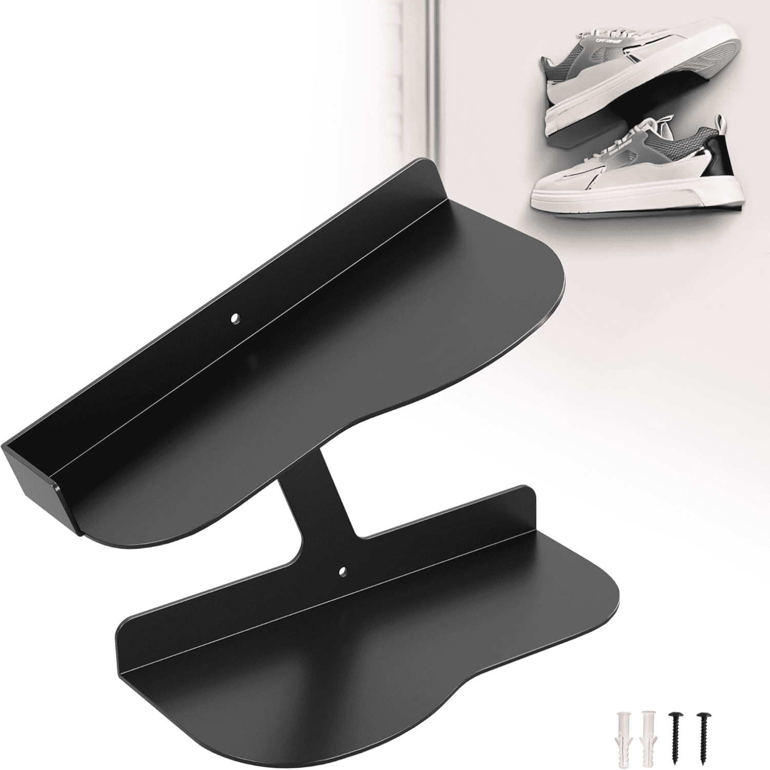 fhxbjoi Floating Shoe Shelves Wall Mount Shoe Wall Display Shelf Metals ...