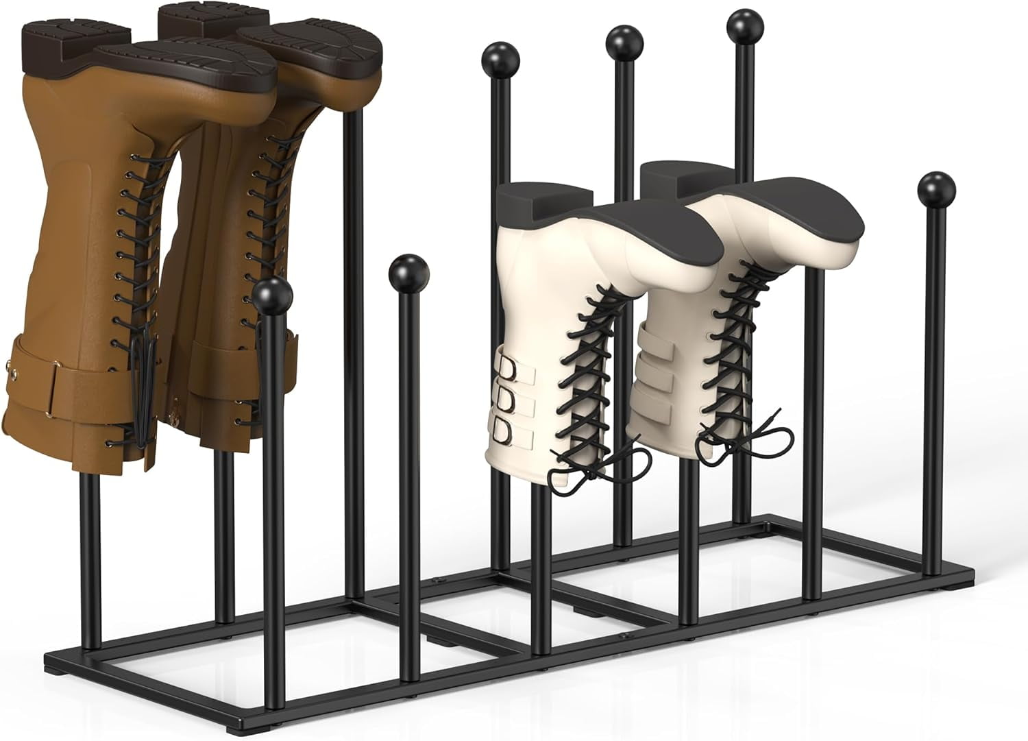 fhxbjoi Free Standing Shoe Racks Shoe Storage Fit for 4 Pairs Boots ...
