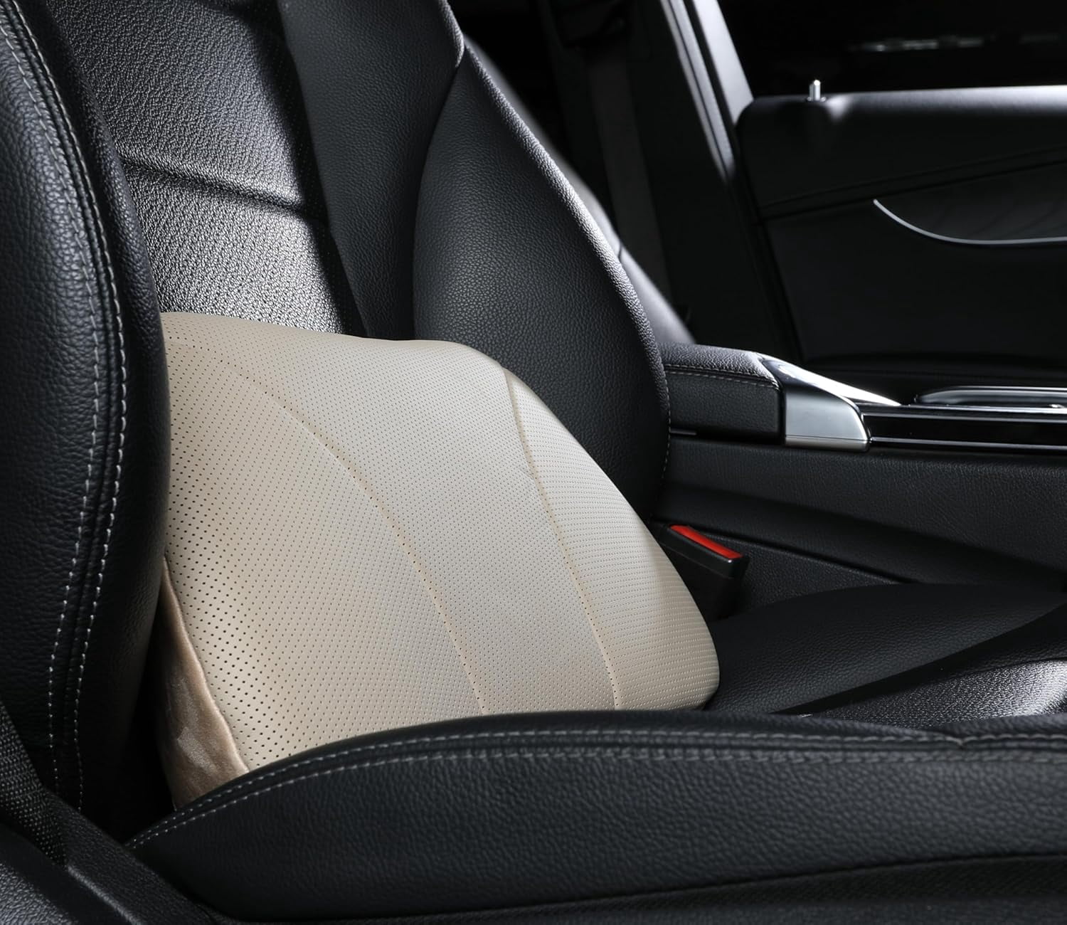 fhxbjoi HIPOTY Genuine Cowhide Leather Lumbar Support Pillow 15.5x8 ...