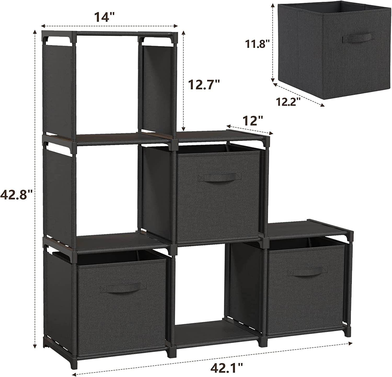 fhxbjoi Iwaiting 6-Cube Storage Organizer Closet Organizers and Storage ...
