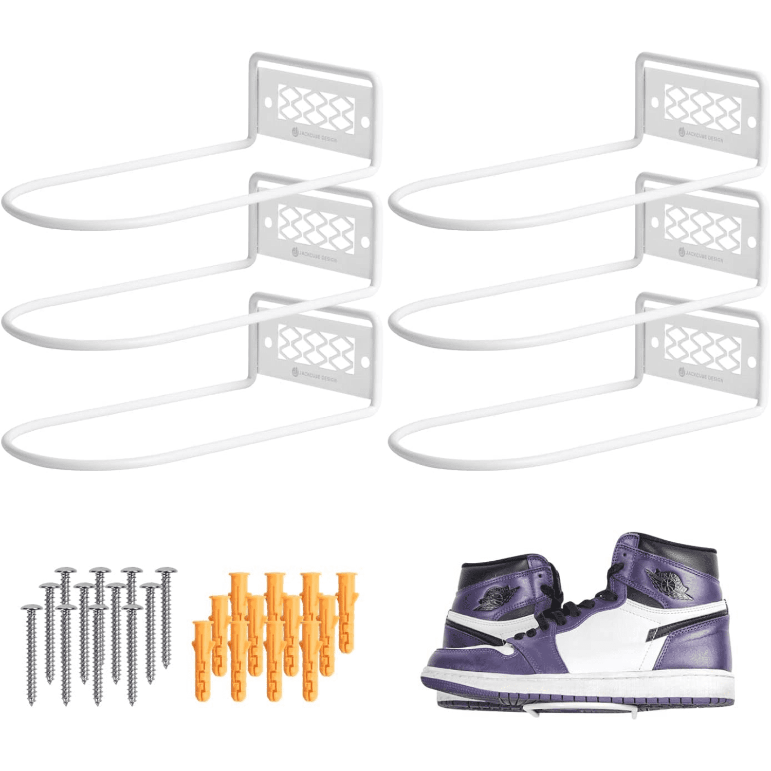 fhxbjoi KFHDMCV Black Metal Floating Shoe Display Shelves for Wall ...