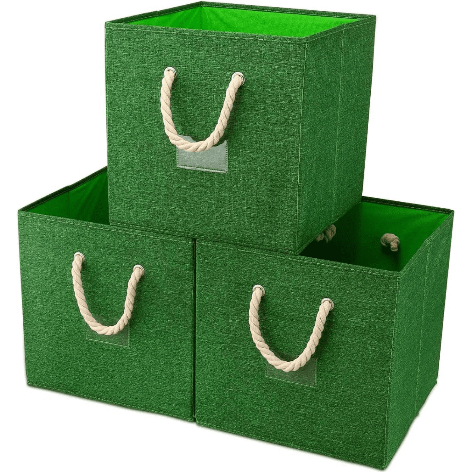 fhxbjoi KFHDMCV Fabric Cube Storage Bins Mid-Dark Grey Storage Boxes ...