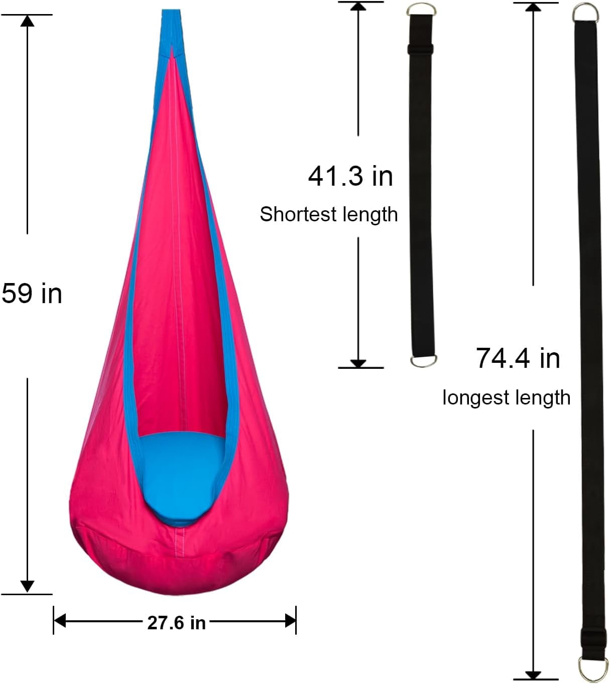 fhxbjoi Kids Pod Swing Hanging Seat Child Hammock Chair Indoor and ...