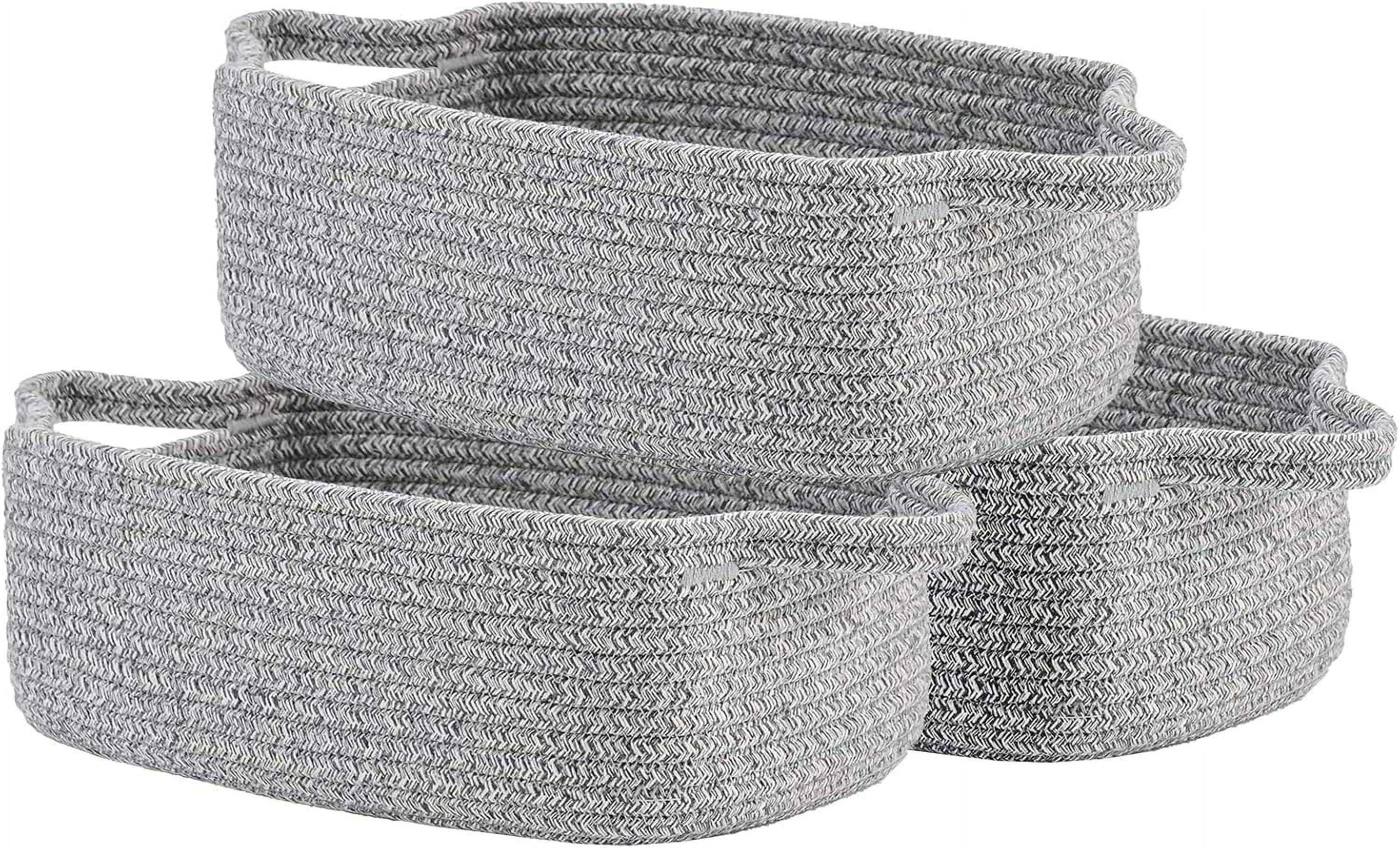 fhxbjoi Small Woven Basket 12 x 8 x 4.5 Inches Small Storage Baskets ...