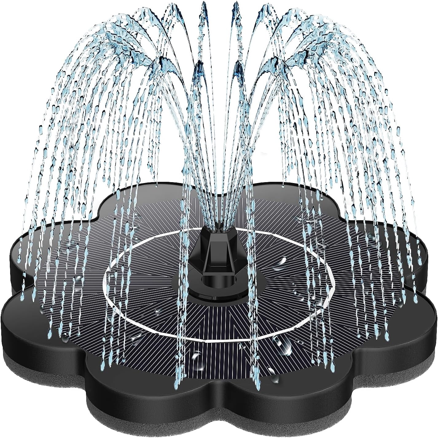 fhxbjoi Solar Water Fountain with Flower Pattern No Battery Faster ...