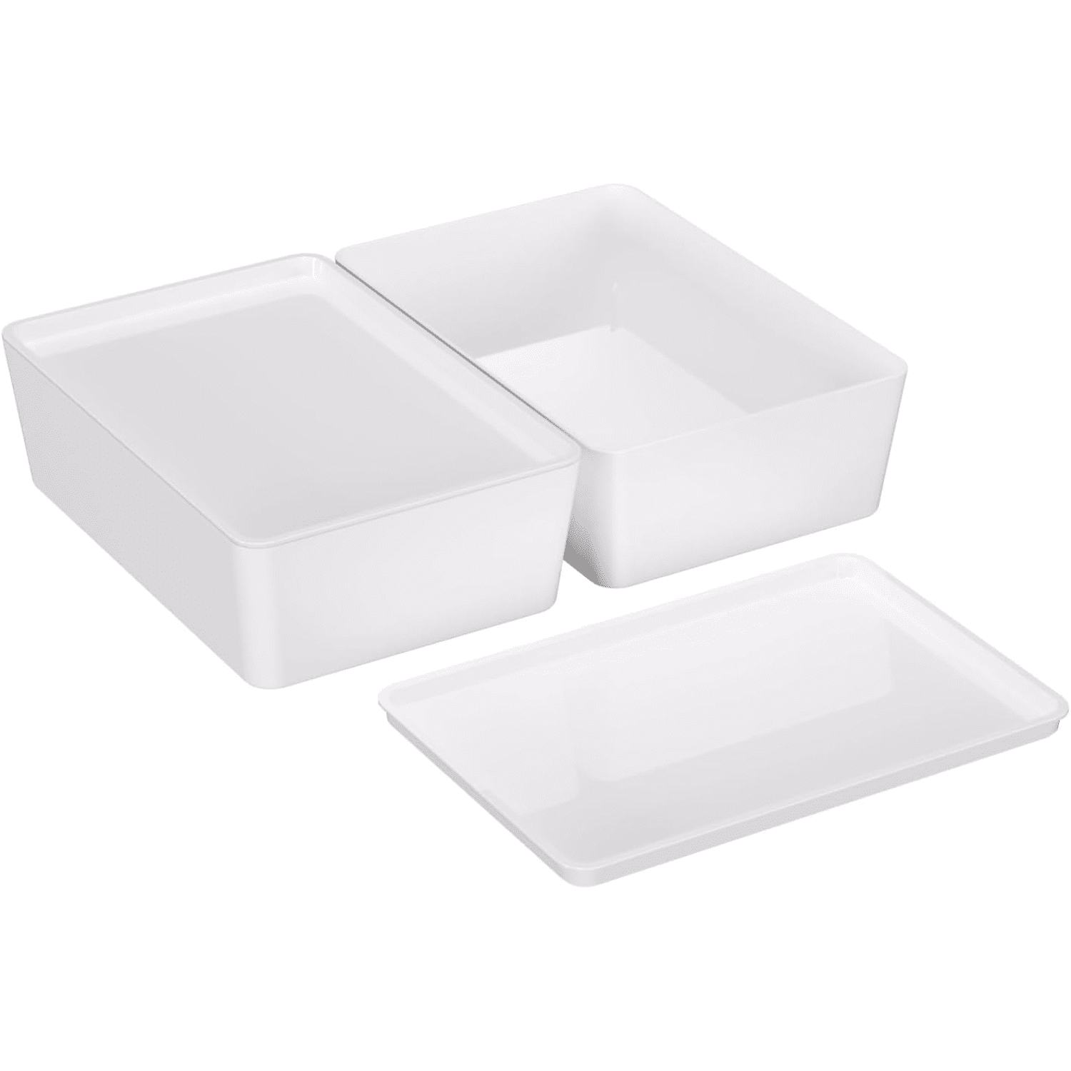 fhxbjoi Storage Bins With Lids Plastic Containers Plastic Multipurpose ...