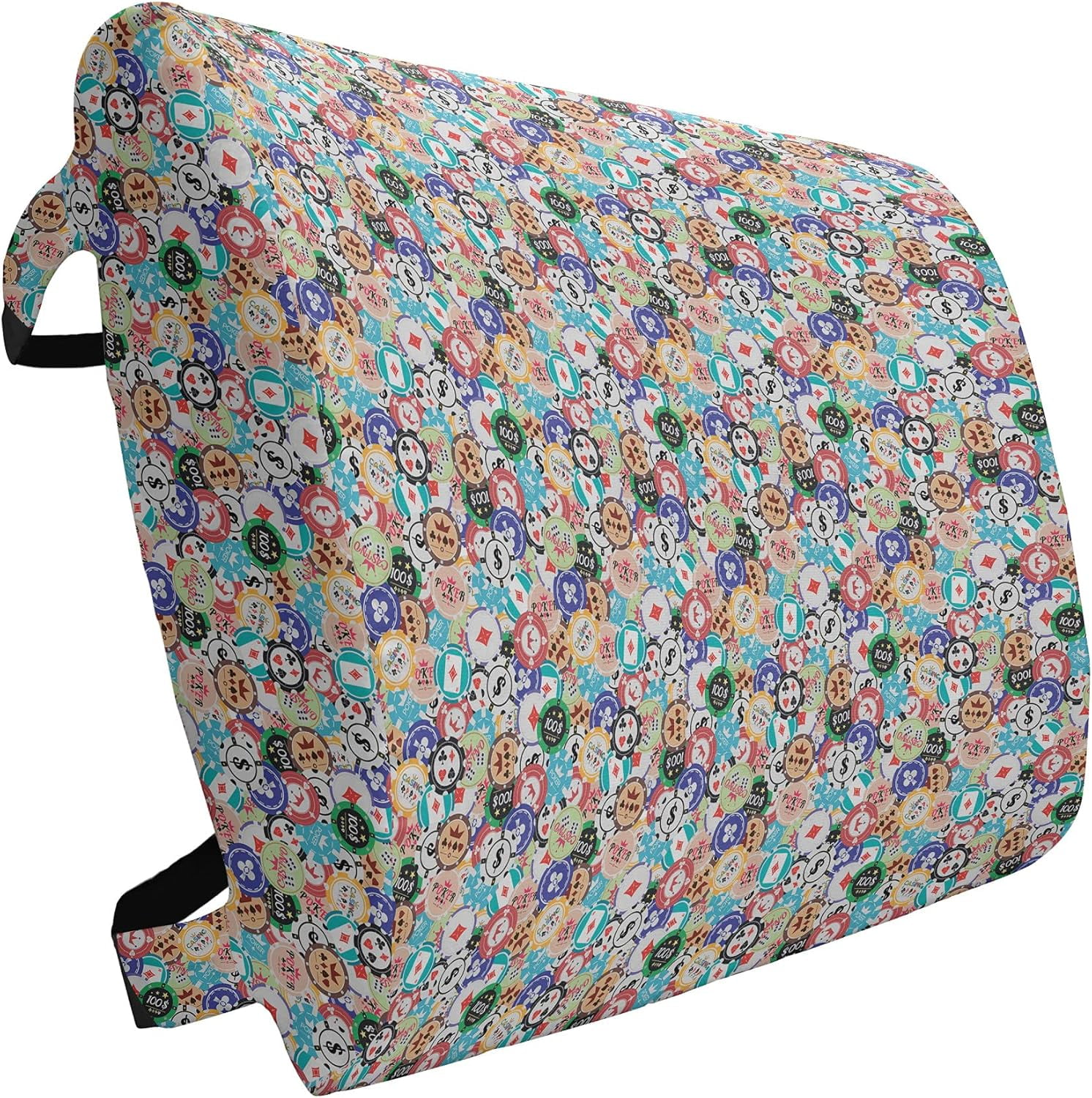 fhxbjoi Taupe and White Lumbar Back Support Pillow Ottoman Flowers Orient Inspired Folklore ...