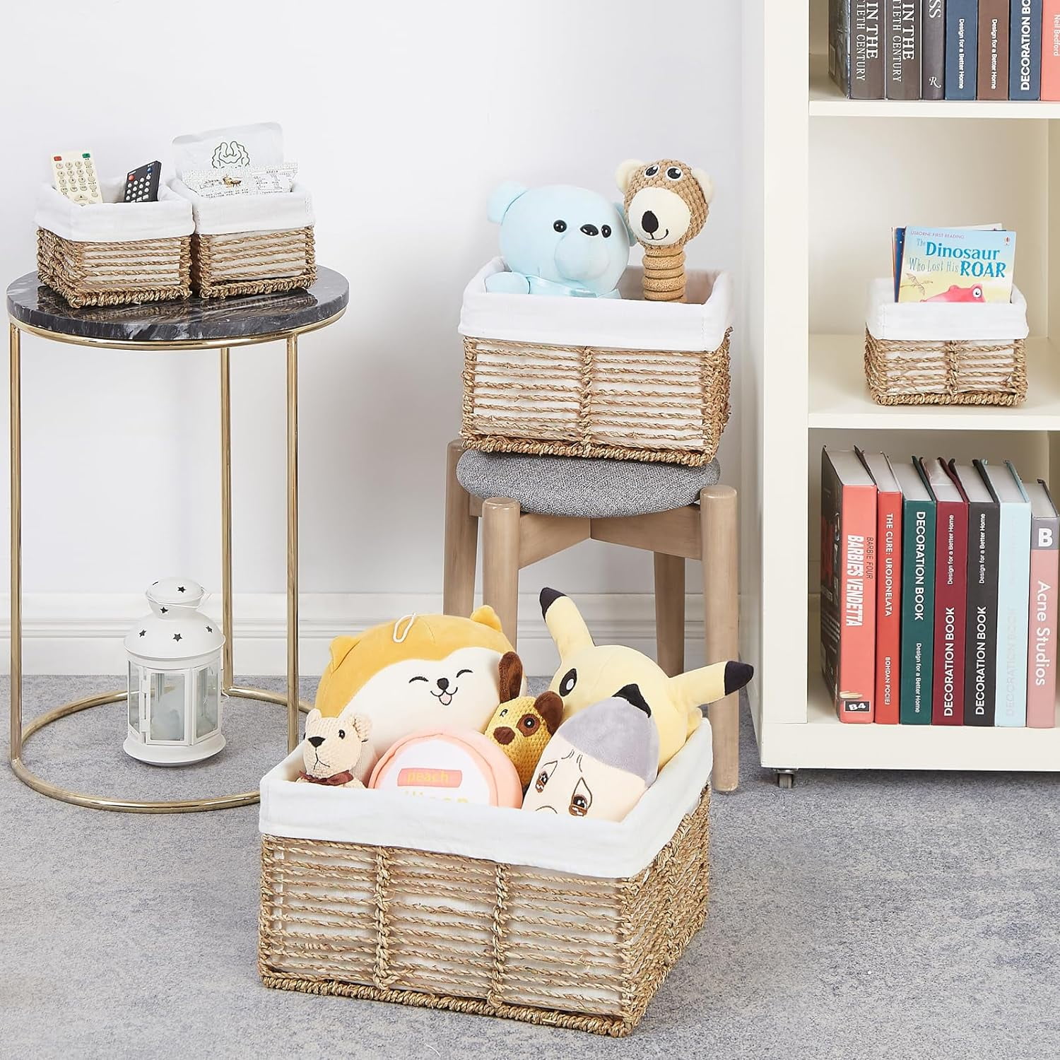 fhxbjoi Wicker Storage Basket 6 Pack Baskets for Organizing Wicker ...