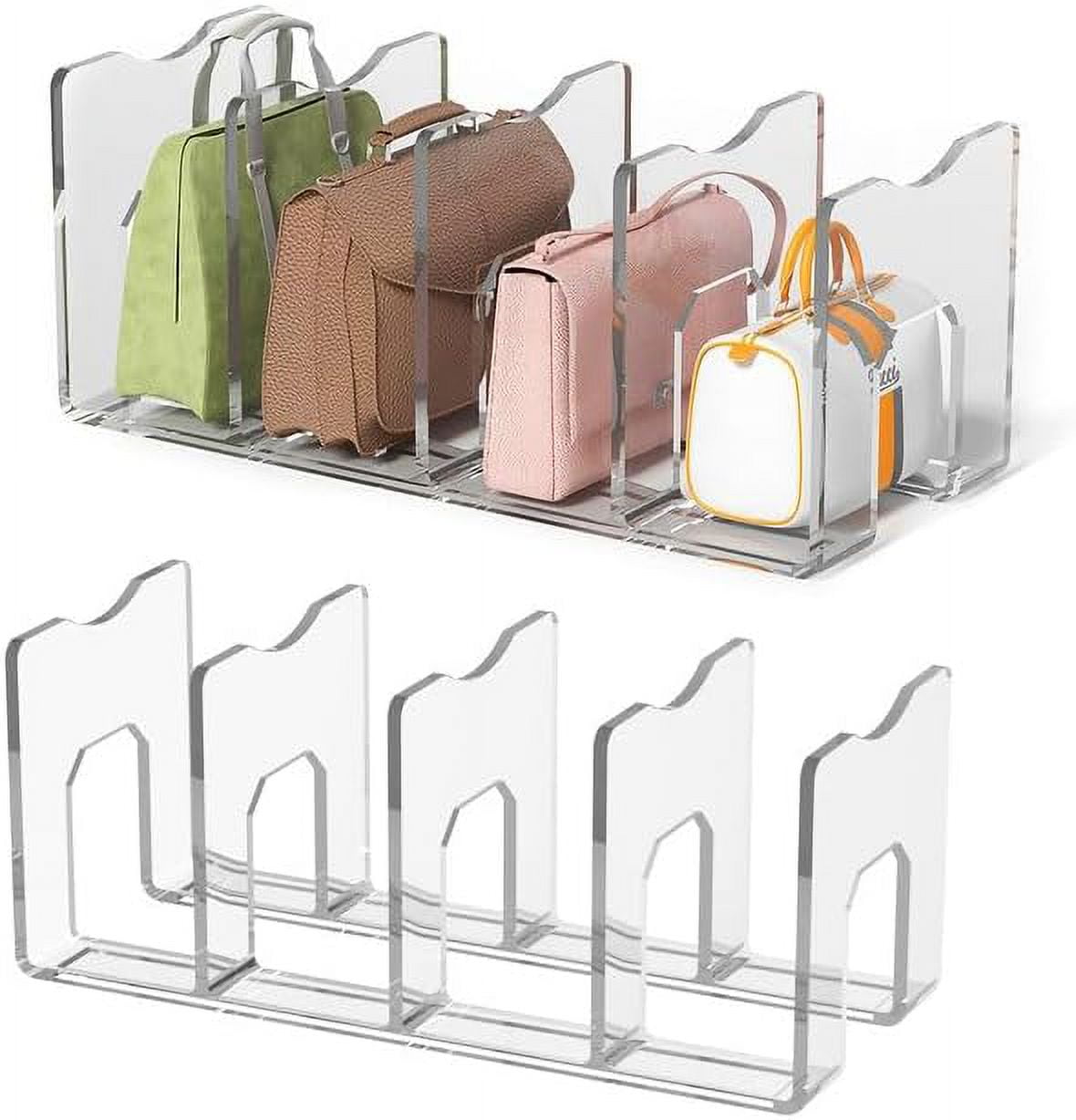 chdqwer frtzal Purse Handbag Organizer 4 Sections Bag Closet Shelf ...