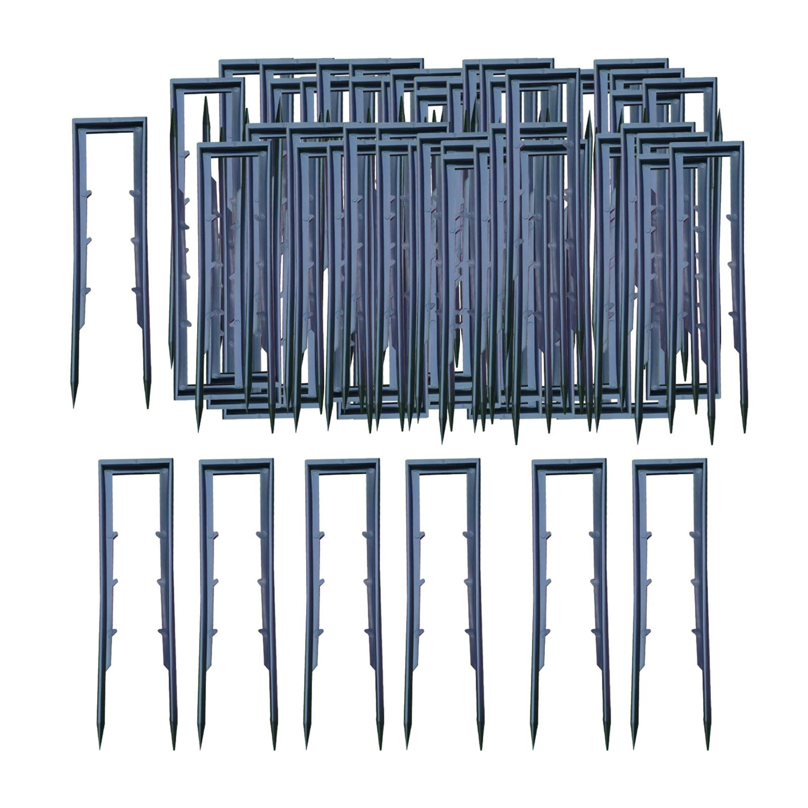 figatia 100 Pieces Landscape Staples Fence Stakes Heavy Duty Durable ...