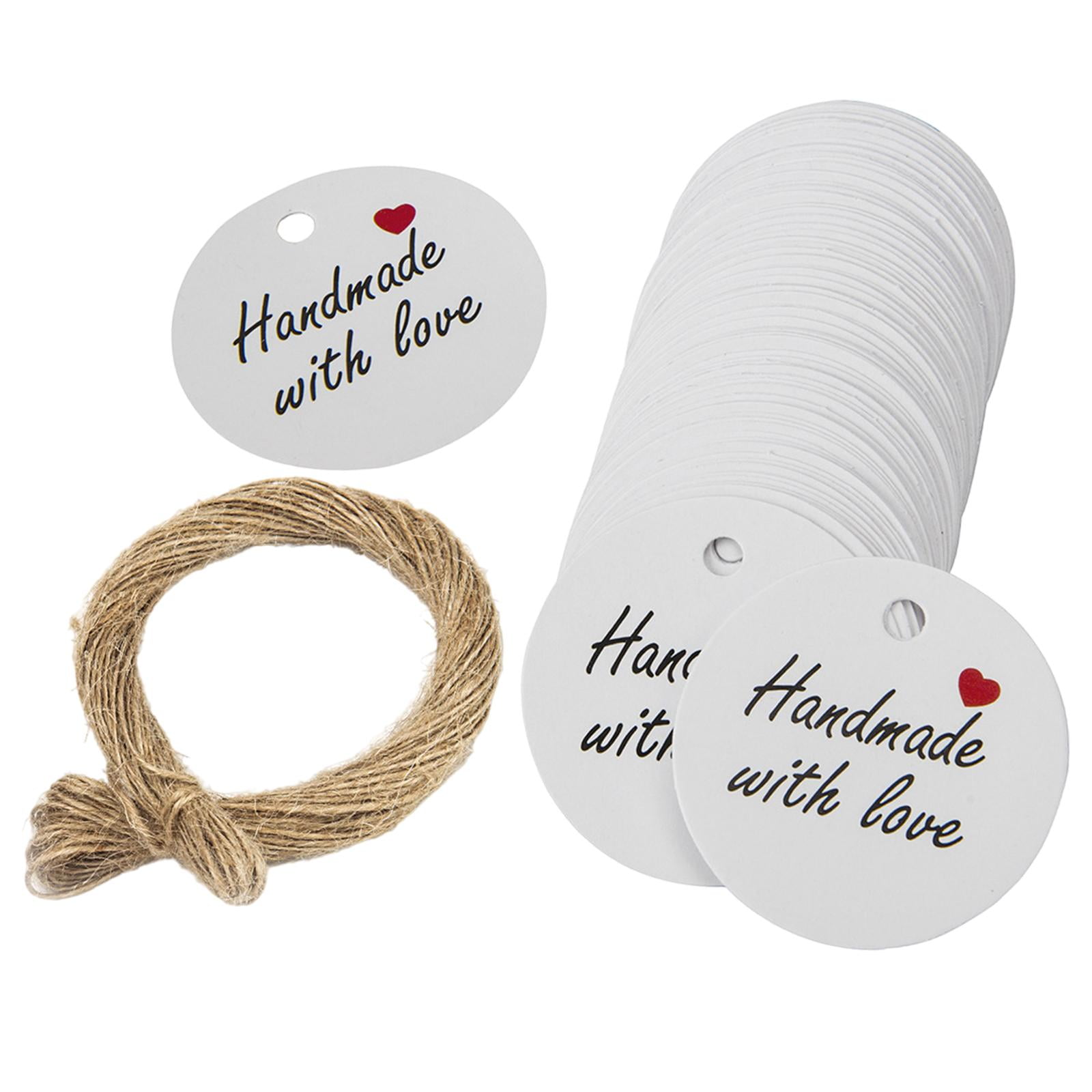 figatia 100Pcs Gift Tags Display Tags with Holes Rustic Kraft Paper ...