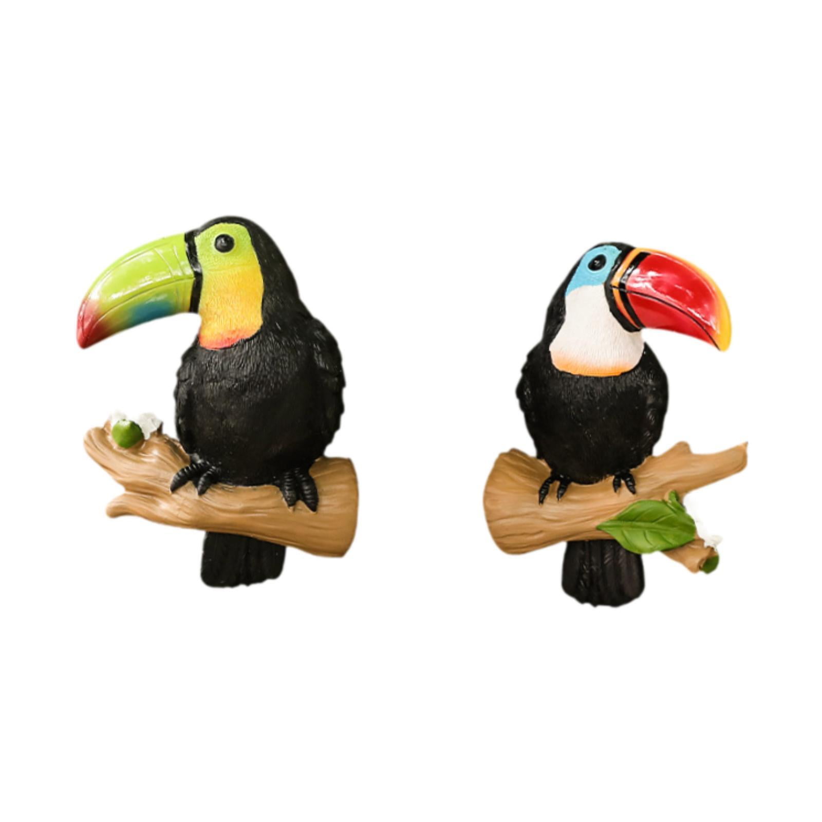 figatia 2 Pieces Parrot Tree Hugger Garden Statue Bird Sculpture for ...
