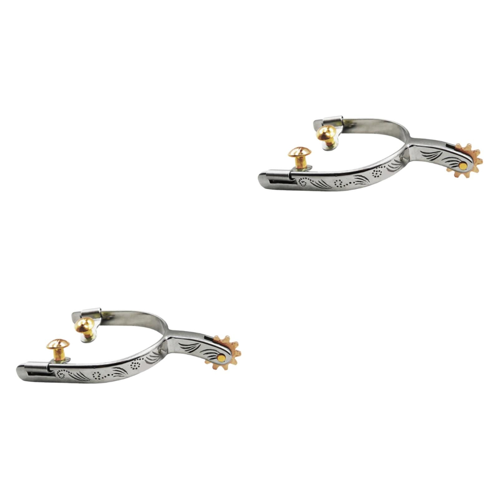 figatia 2 Pieces Western Horse Spur with Rotatable Gear, Premium ...