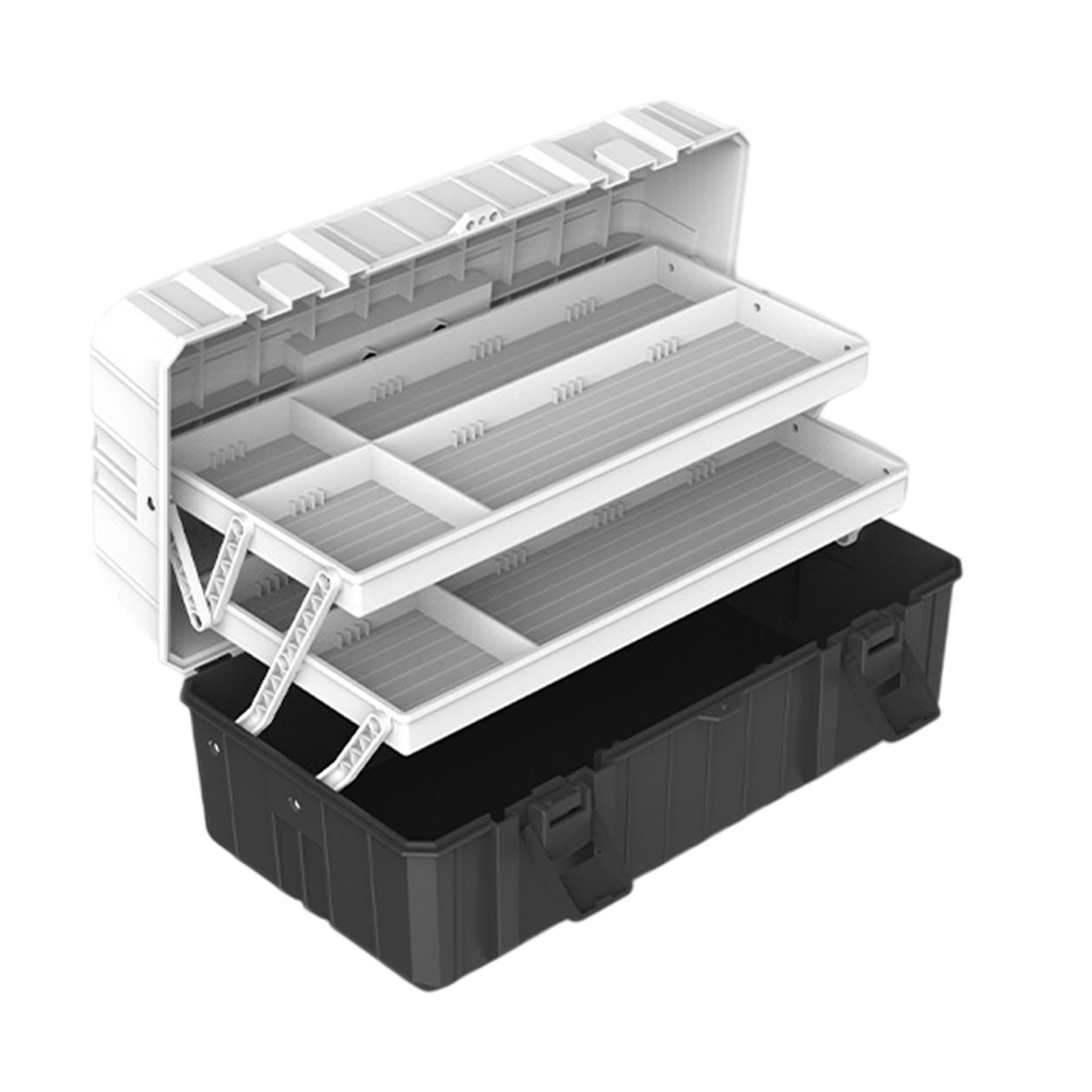 figatia 3 Layer Foldable Tool Box Hardware Parts Storage Case Household ...