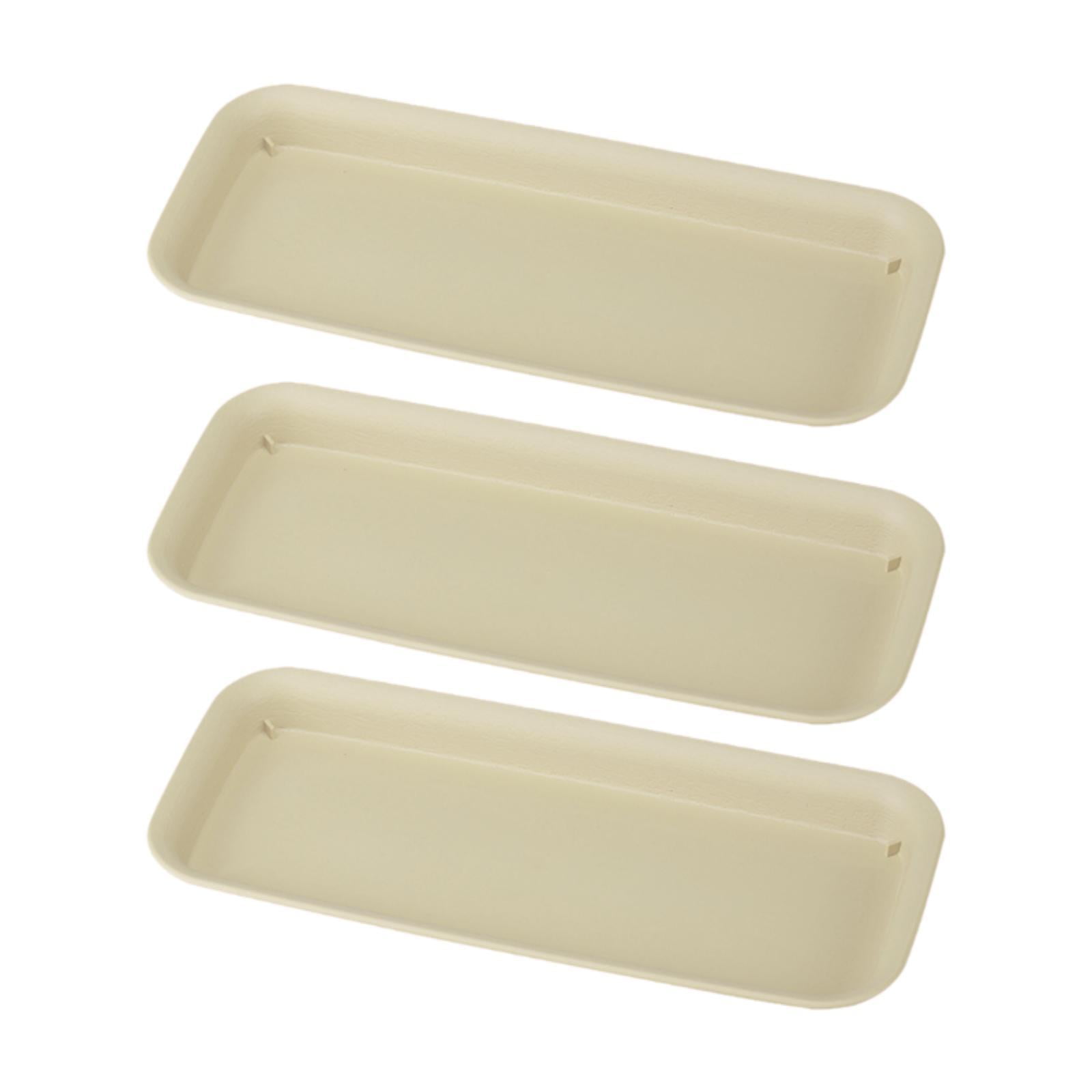 figatia 3Pcs Rectangular Plant Saucers Windowsill Tray Growing Tray ...