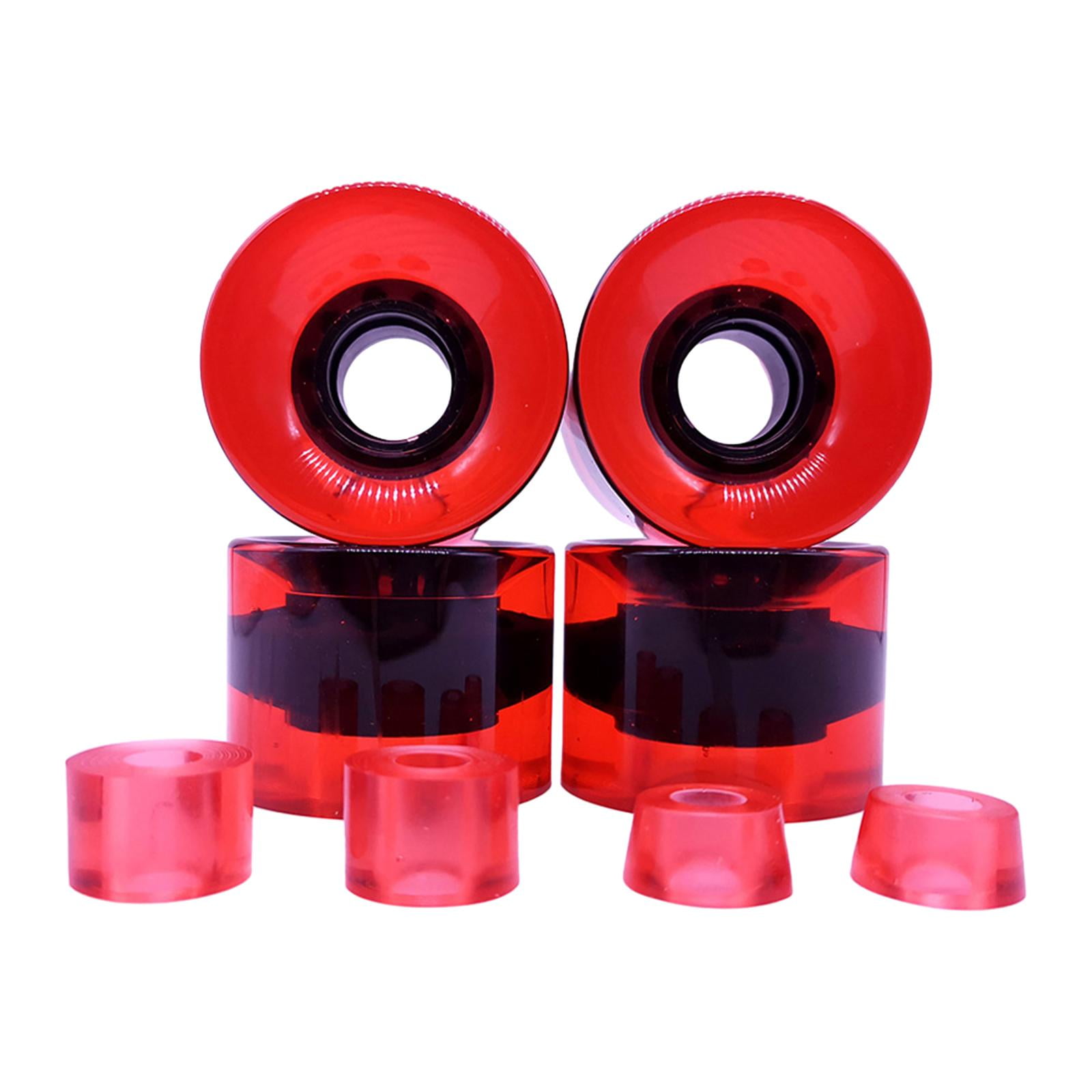 figatia 4 Pcs Skateboard Wheels Cruiser Wheels Replacement Smooth 60mm ...