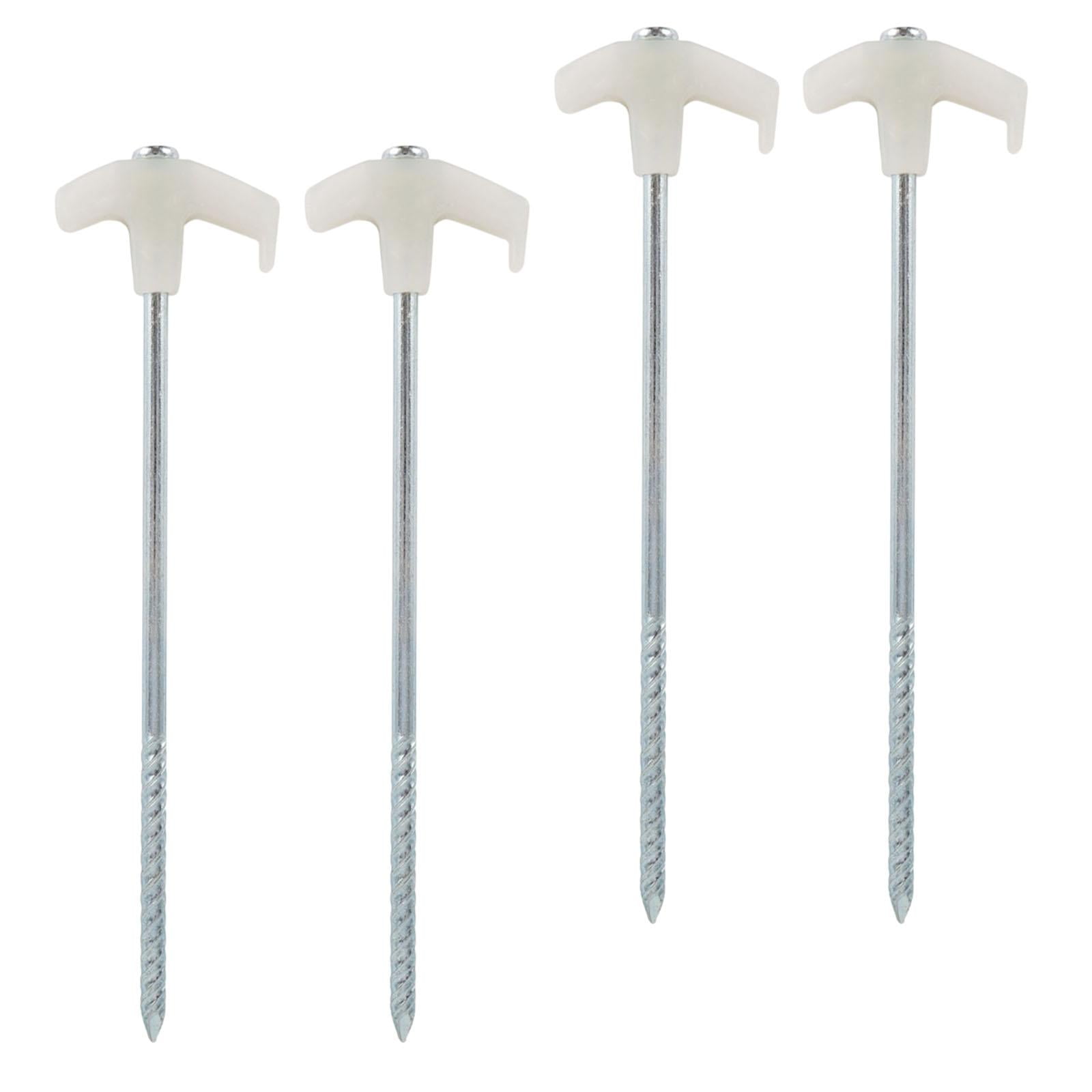 figatia 4 Pieces Tent Stakes Tent Fixing Nails Hexagonal Spiral Ground ...