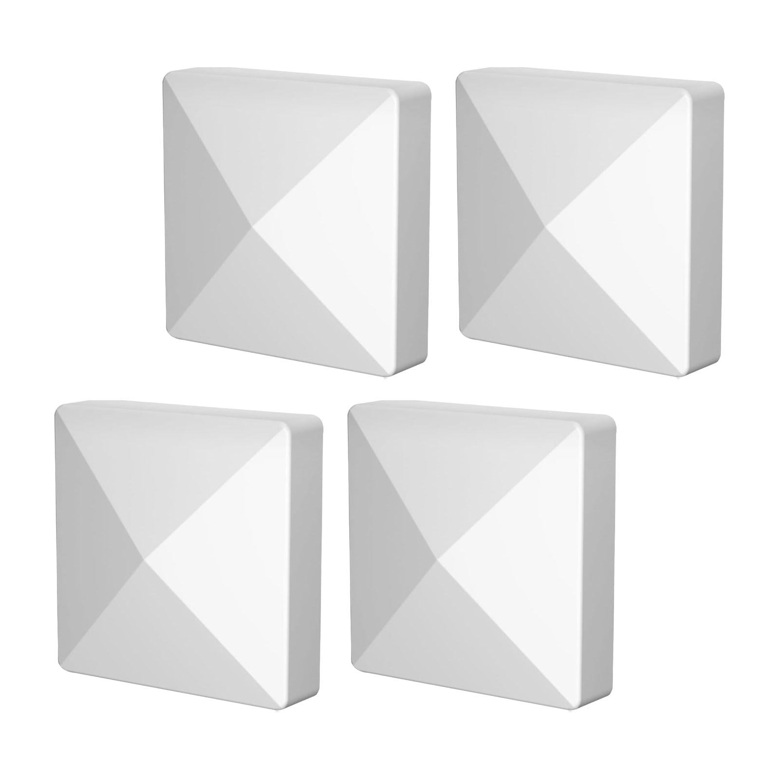 figatia 4 Pyramid Post Caps Covers Posts Top Caps Waterproof Fence Post ...