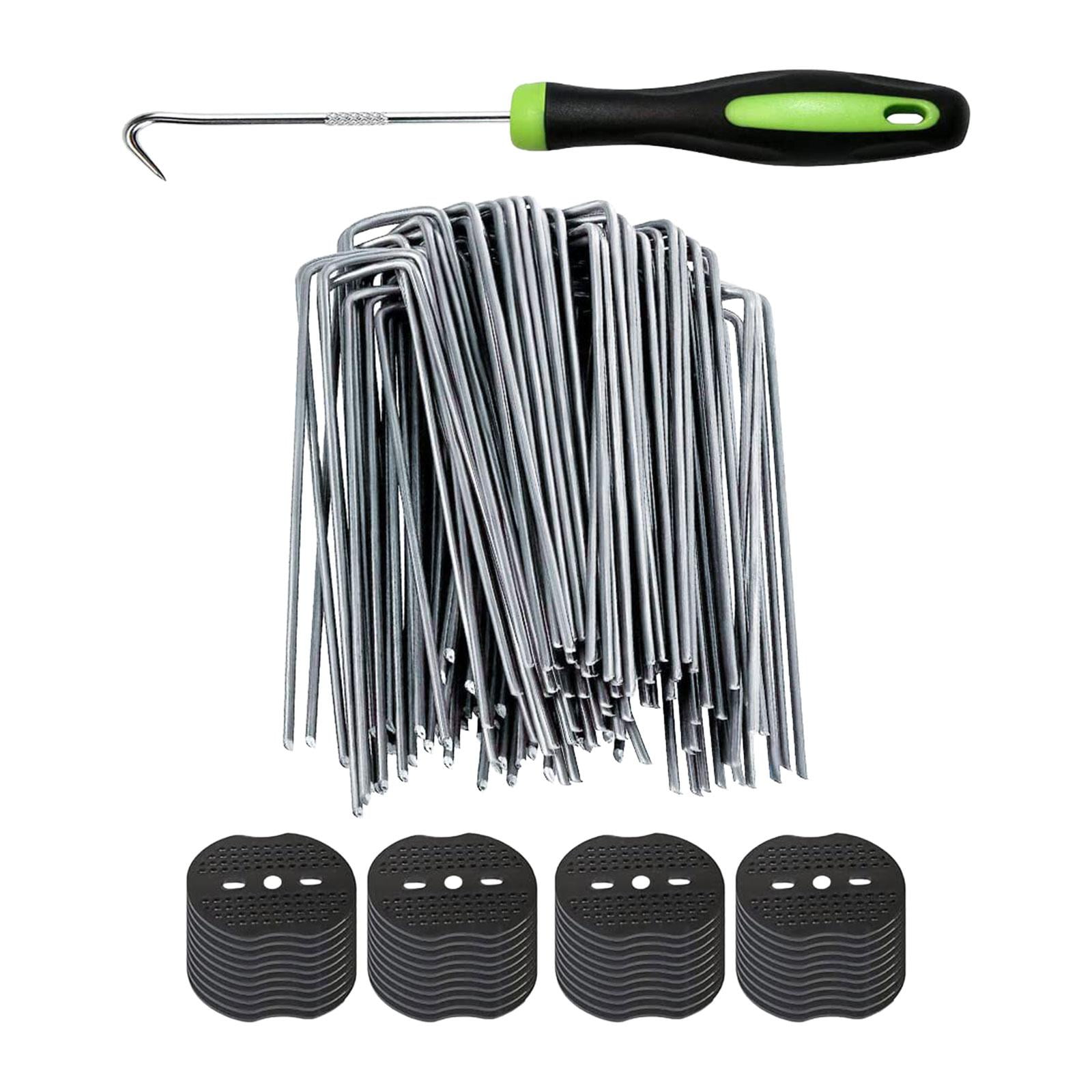 figatia 50x Turf Stakes Turf Staples U Type with Gaskets Sod Pins ...