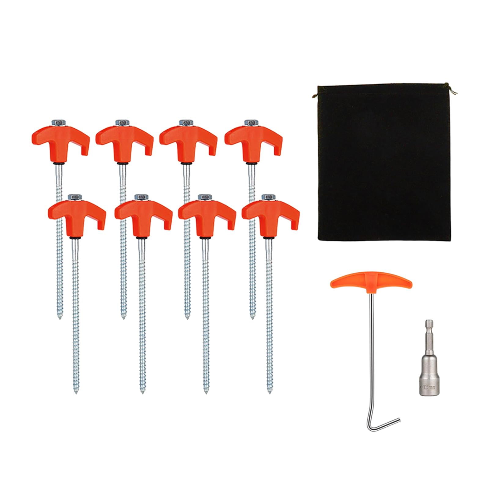 figatia 8x Tent Stakes Anchors Lightweight Screw Pegs for Outdoor ...