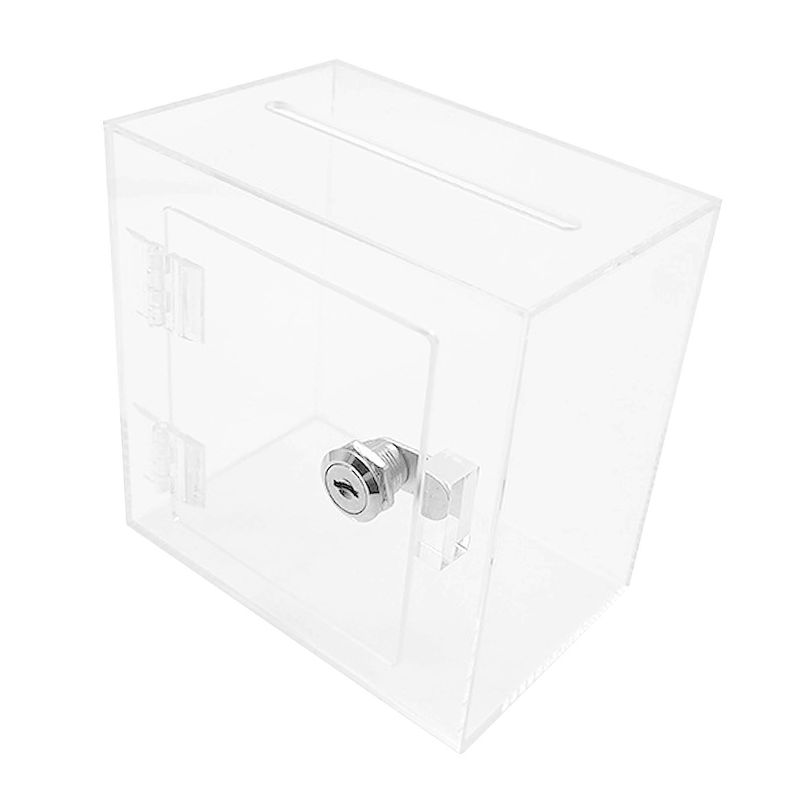 figatia Acrylic Donation Box Transparent Ballot Box Ballot Box with 2 ...