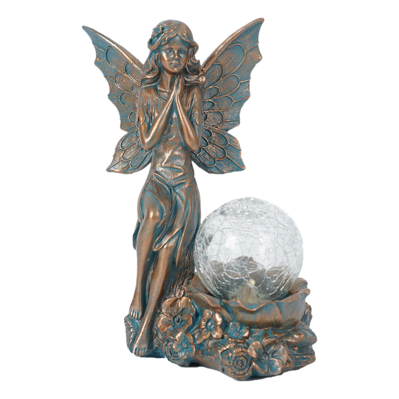 figatia Angel Statue Fairy Sculpture DIY Artwork Decorative,Gift Solar ...