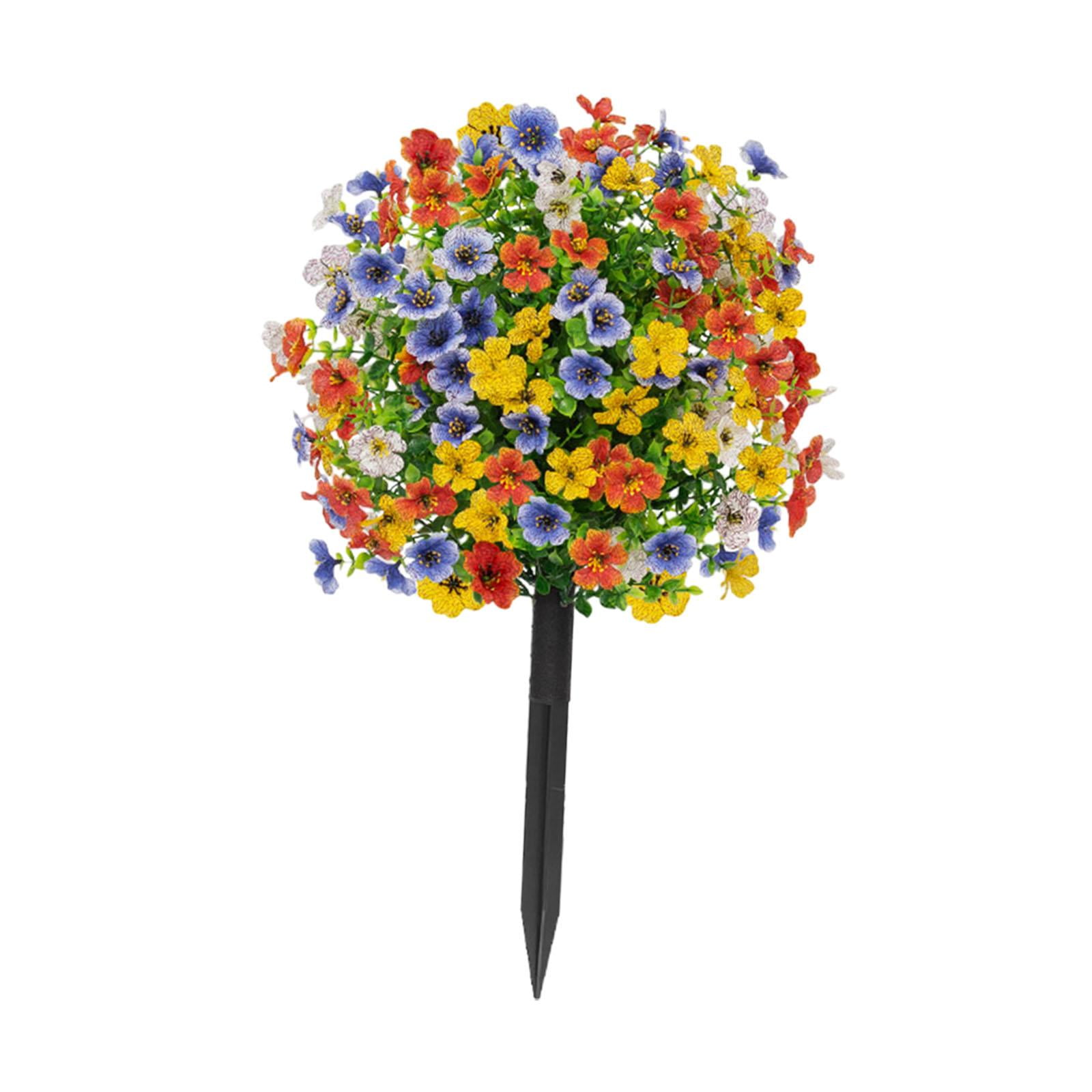 figatia Artificial Violet Flower Garden Stake Realistic Flower for ...