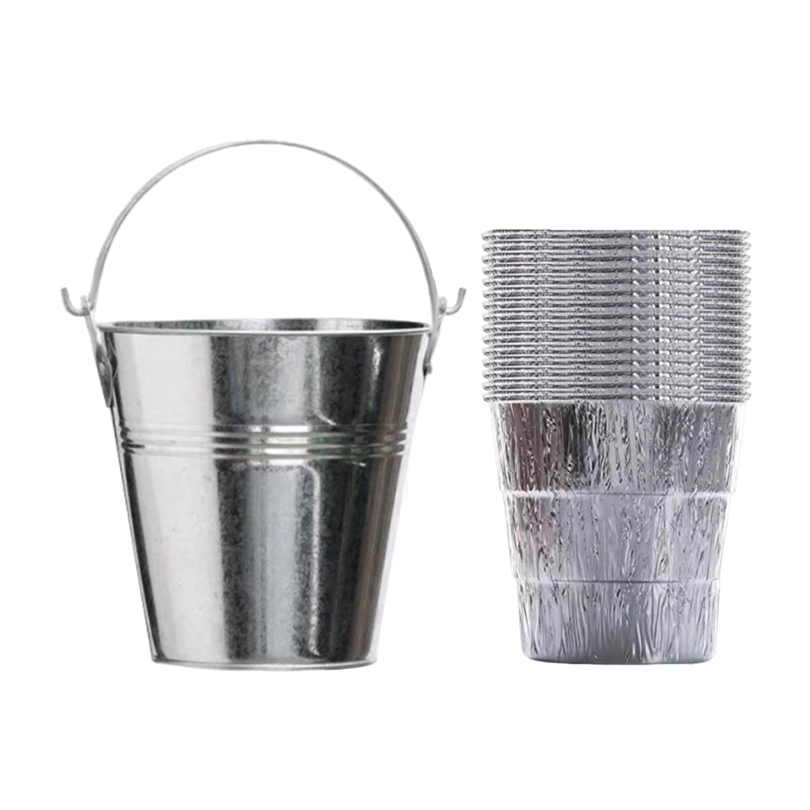figatia BBQ Grease Bucket with Tin Foil Bucket High Temperature ...