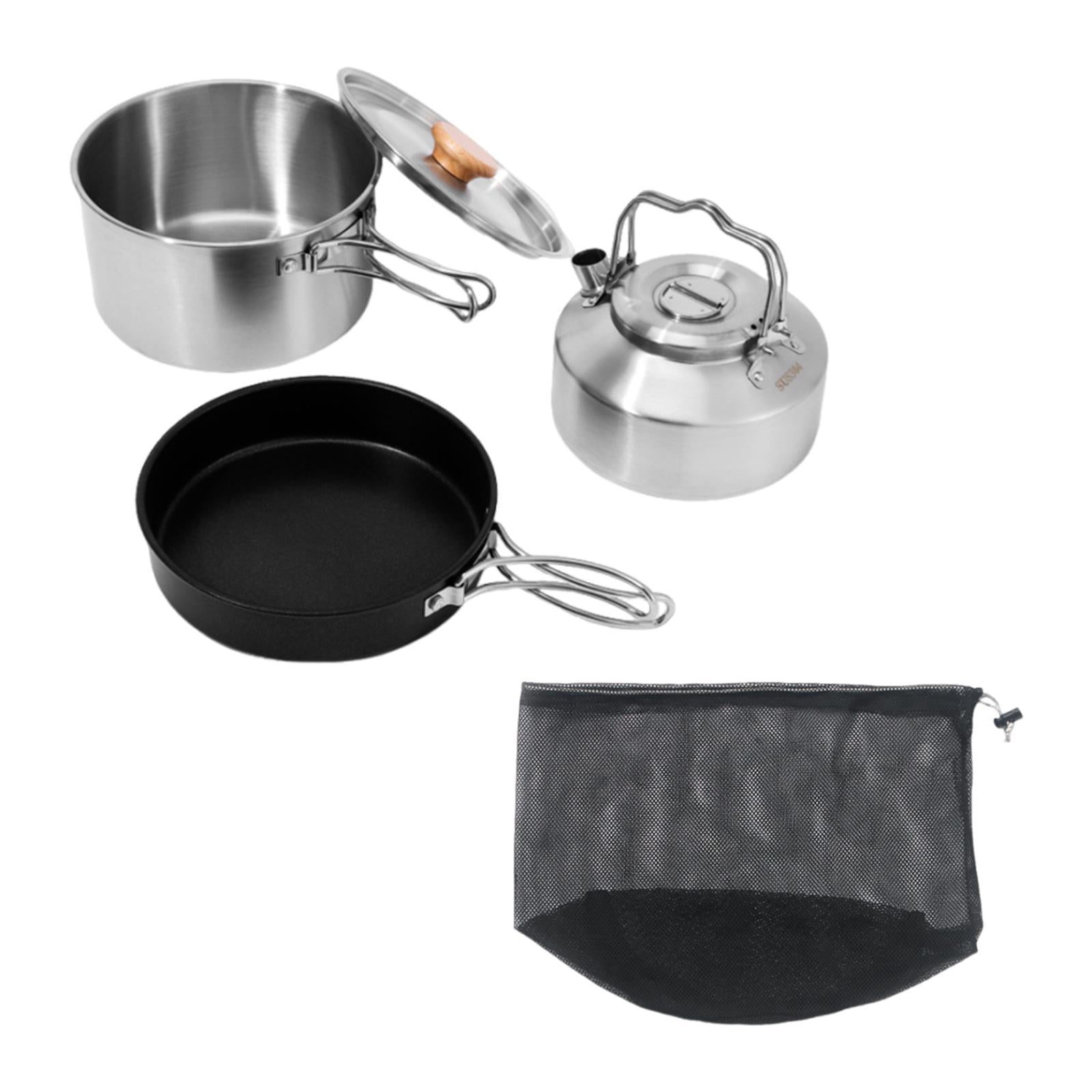 figatia Camping Cookware Set Camping Pot Comfortable Versatile Cooking ...