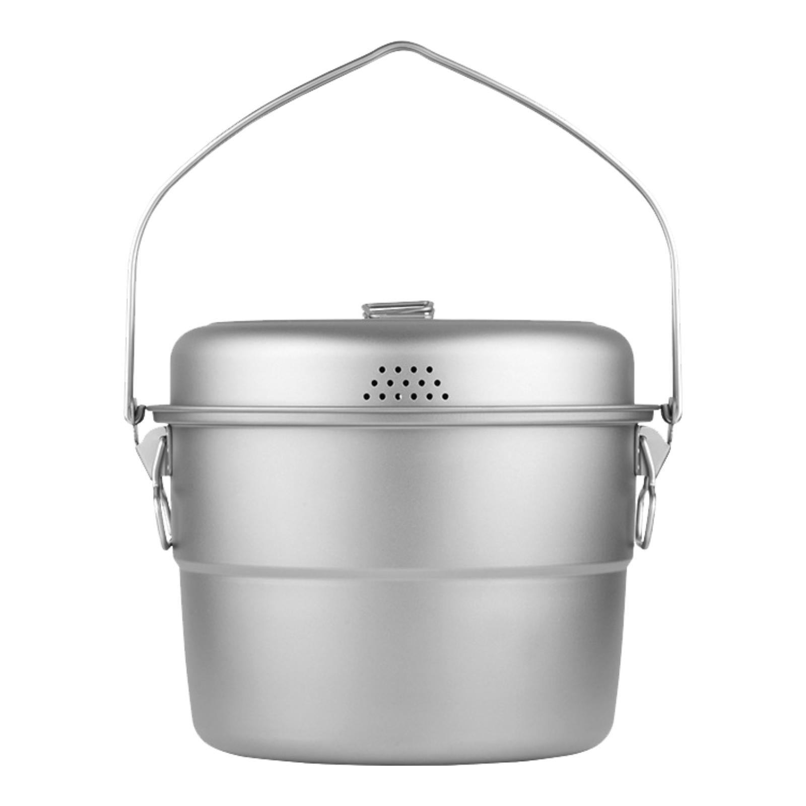 figatia Camping Hanging Pot Campfire Cookware 5.5 L Capacity Stockpot ...
