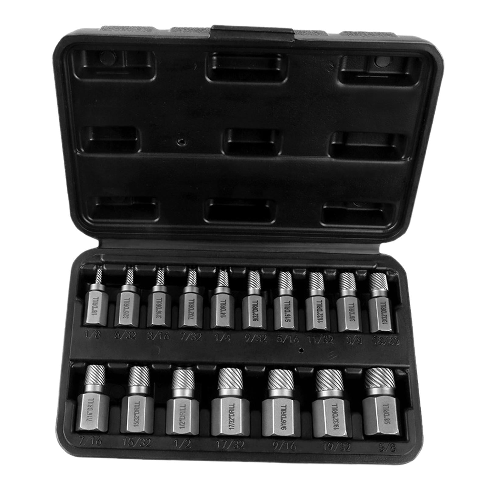 figatia Damaged Screw Extractor Bolt Extractor Set Heavy Duty Steel Hex ...