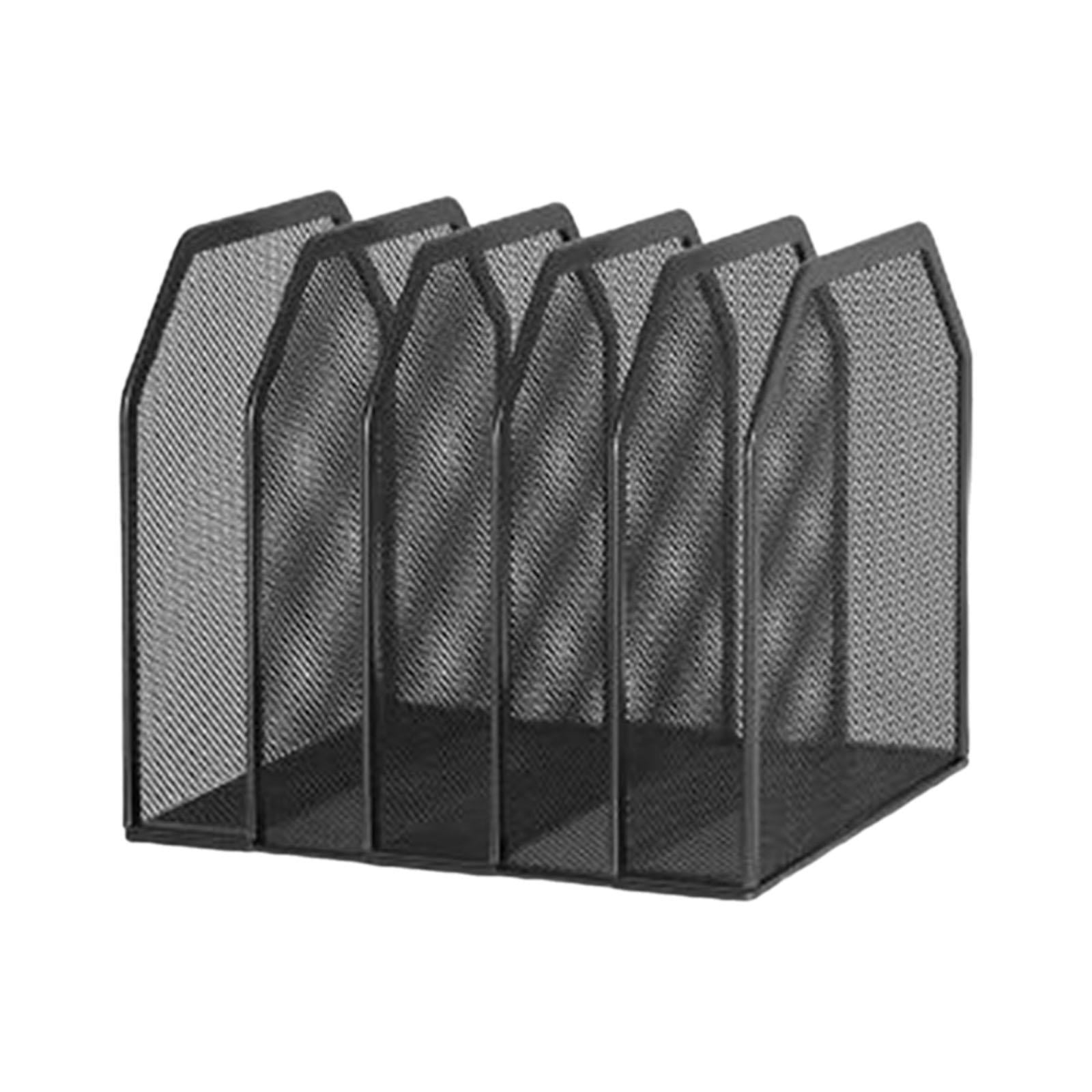 figatia Desk File Organizer File Folder Metal File Holder Paper Sorter ...
