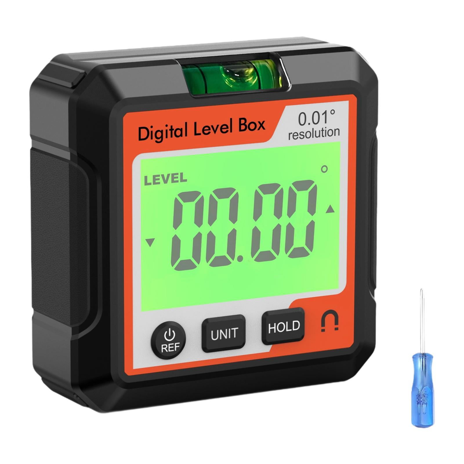 figatia Digital Angle Gauge Cube Inclinometer Portable with Backlight ...
