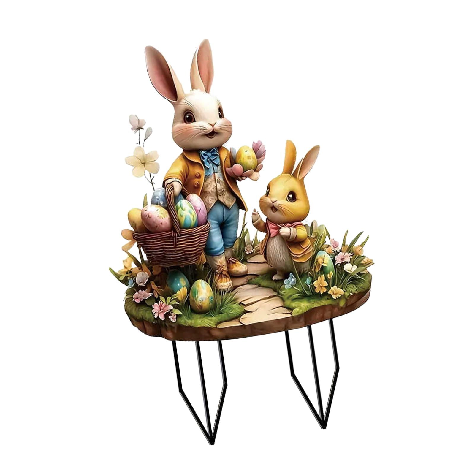 figatia Easter Garden Stake Acrylic Figurine Yard Stakes Garden ...