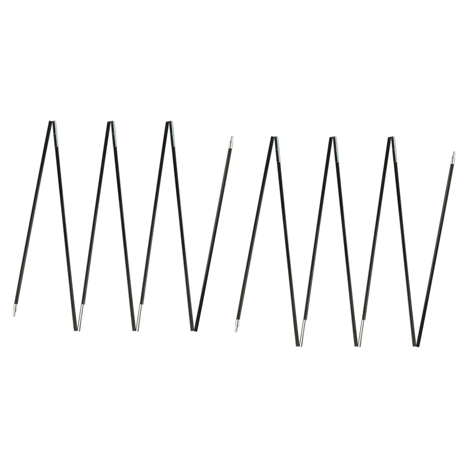 figatia Fibreglass Tent Poles Replacement Black Pre Assembled Tent ...