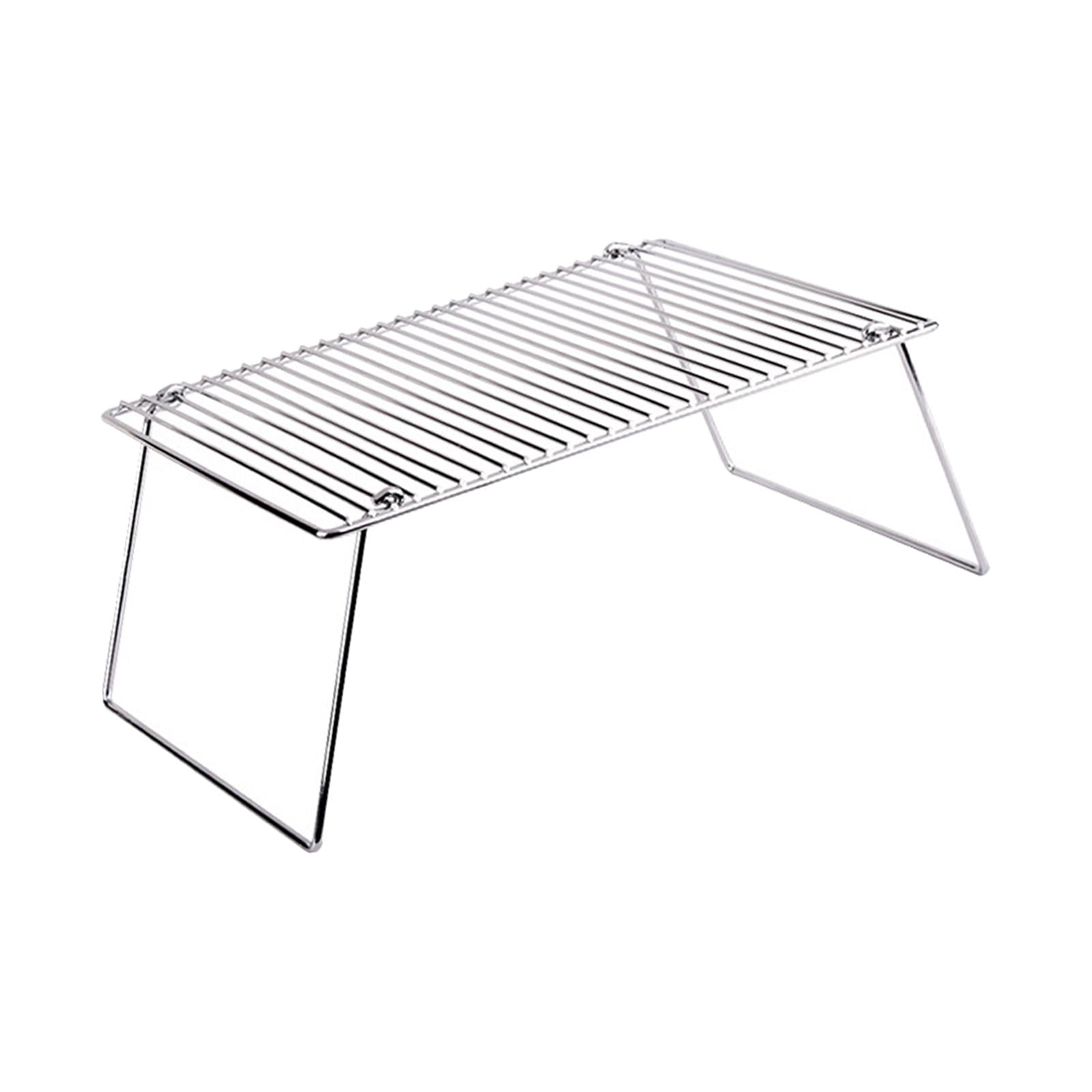 figatia Folded Campfire Grill Camping Grill Baking Rack Multifunctional ...