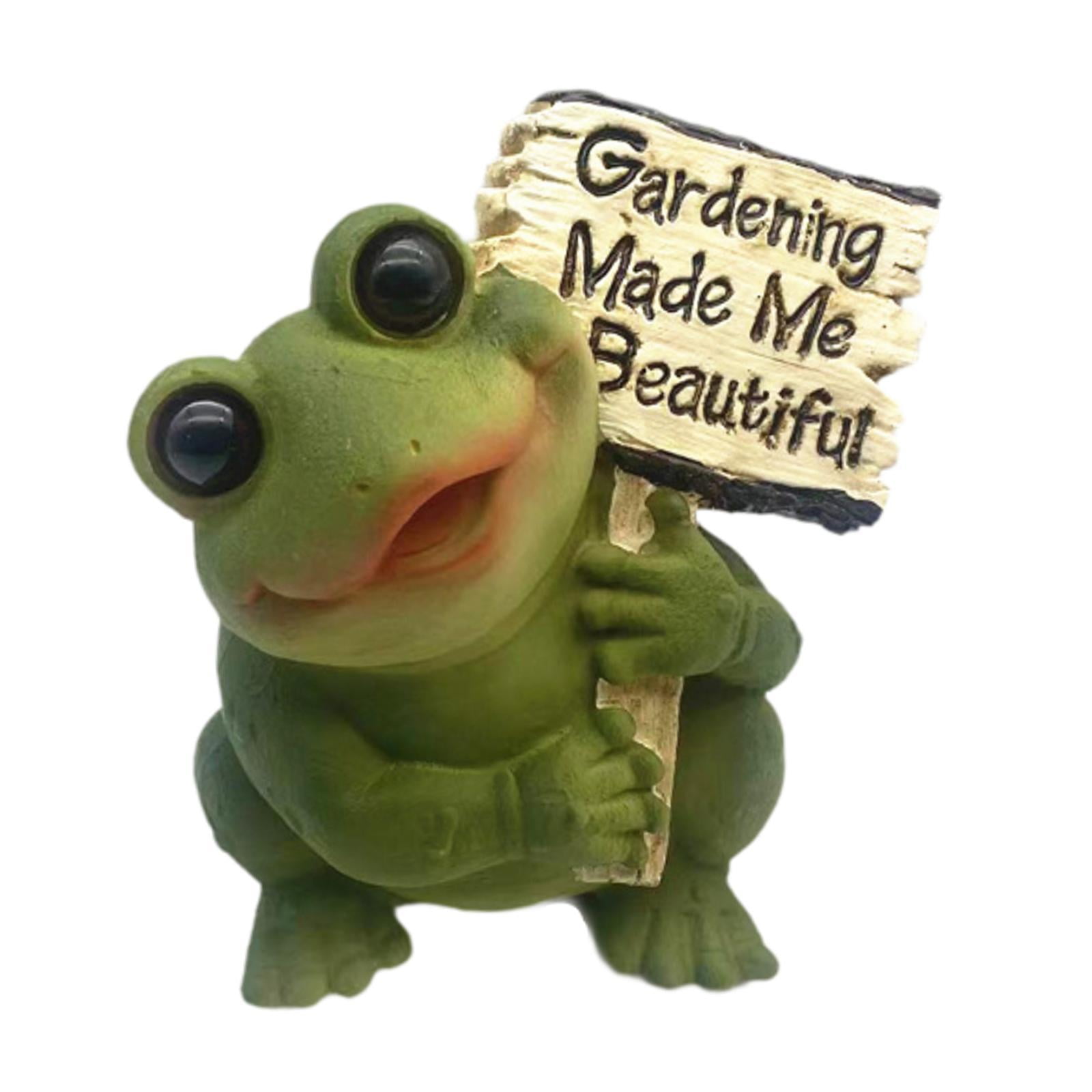 figatia Frog Figurine Frog Ornament Funny Photo Props Art Garden ...