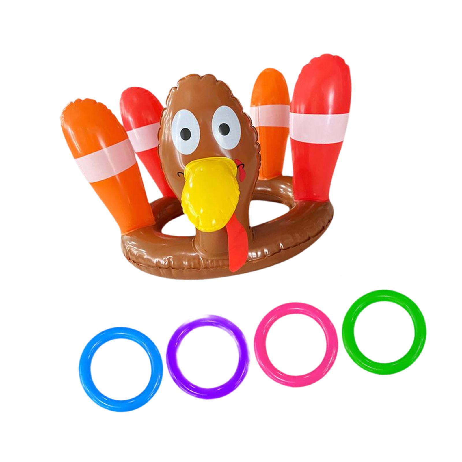 figatia Inflatable Hat Toy Party Game, Toss Game with 4 Rings for ...