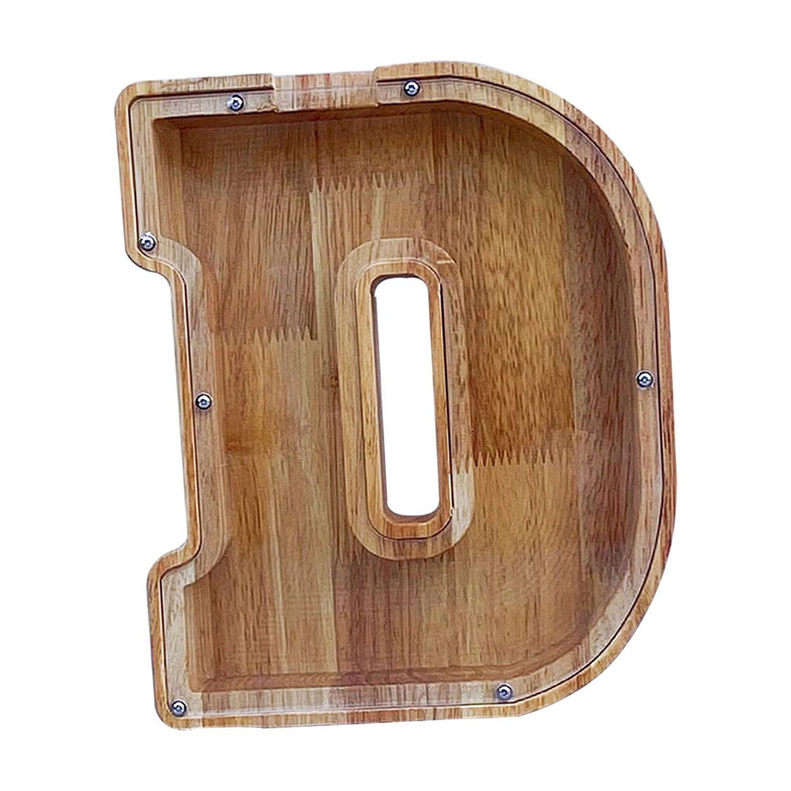 figatia Letter Piggy Bank Wooden, Kid'S Money Bank Saving Jar ...