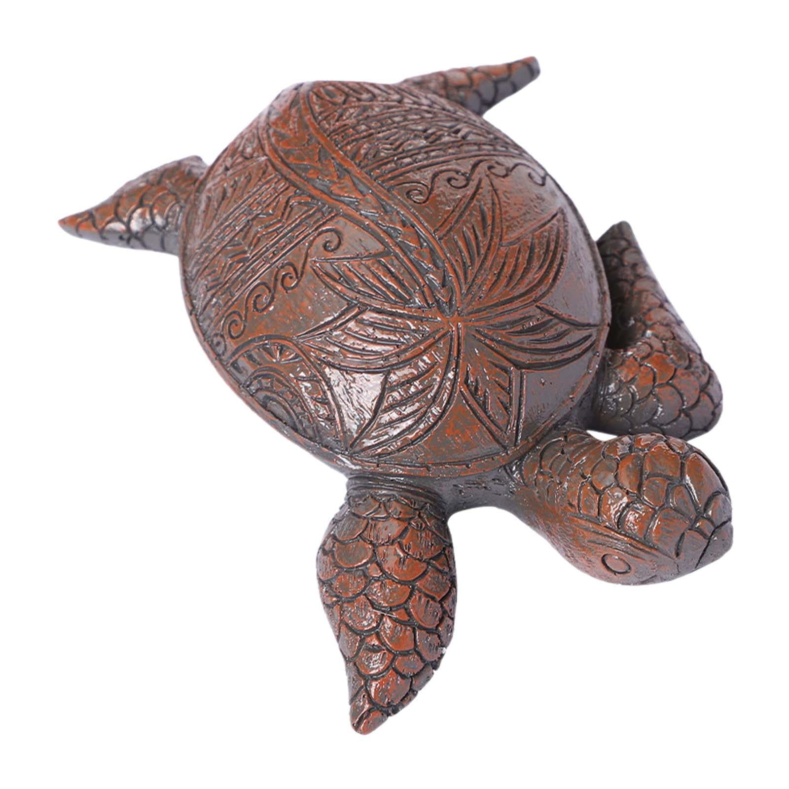 figatia Sea Turtle Statue Animal Sculpture Art Crafts Decorative Resin ...