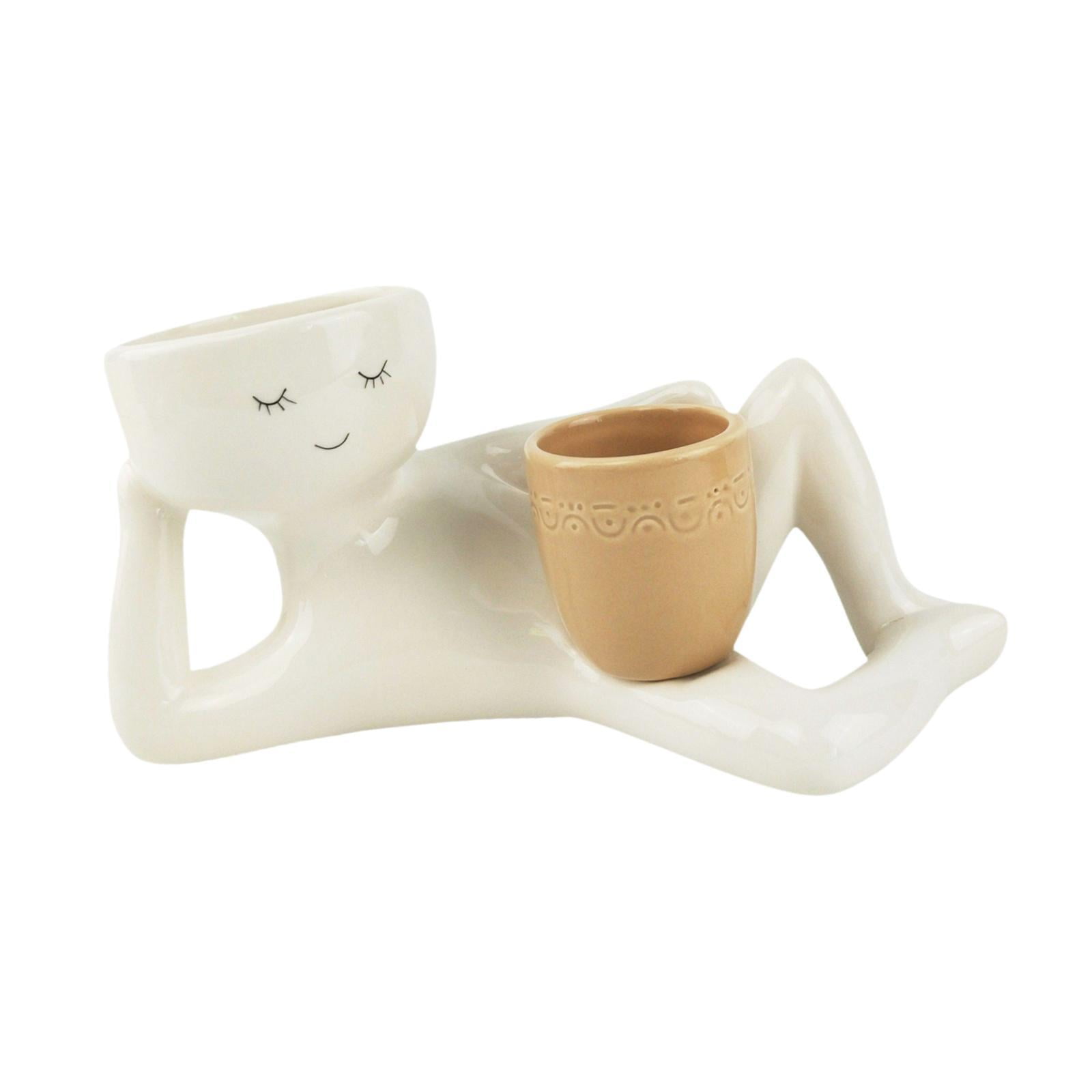 figatia Side Lying Figure Planter Creative Flowerpot Housewarming Gift ...