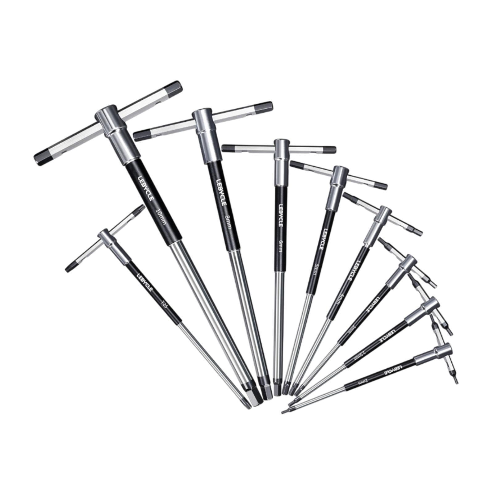 figatia Sliding T Handle Hex Key Allen Wrench Set Equipment Bike Repair ...