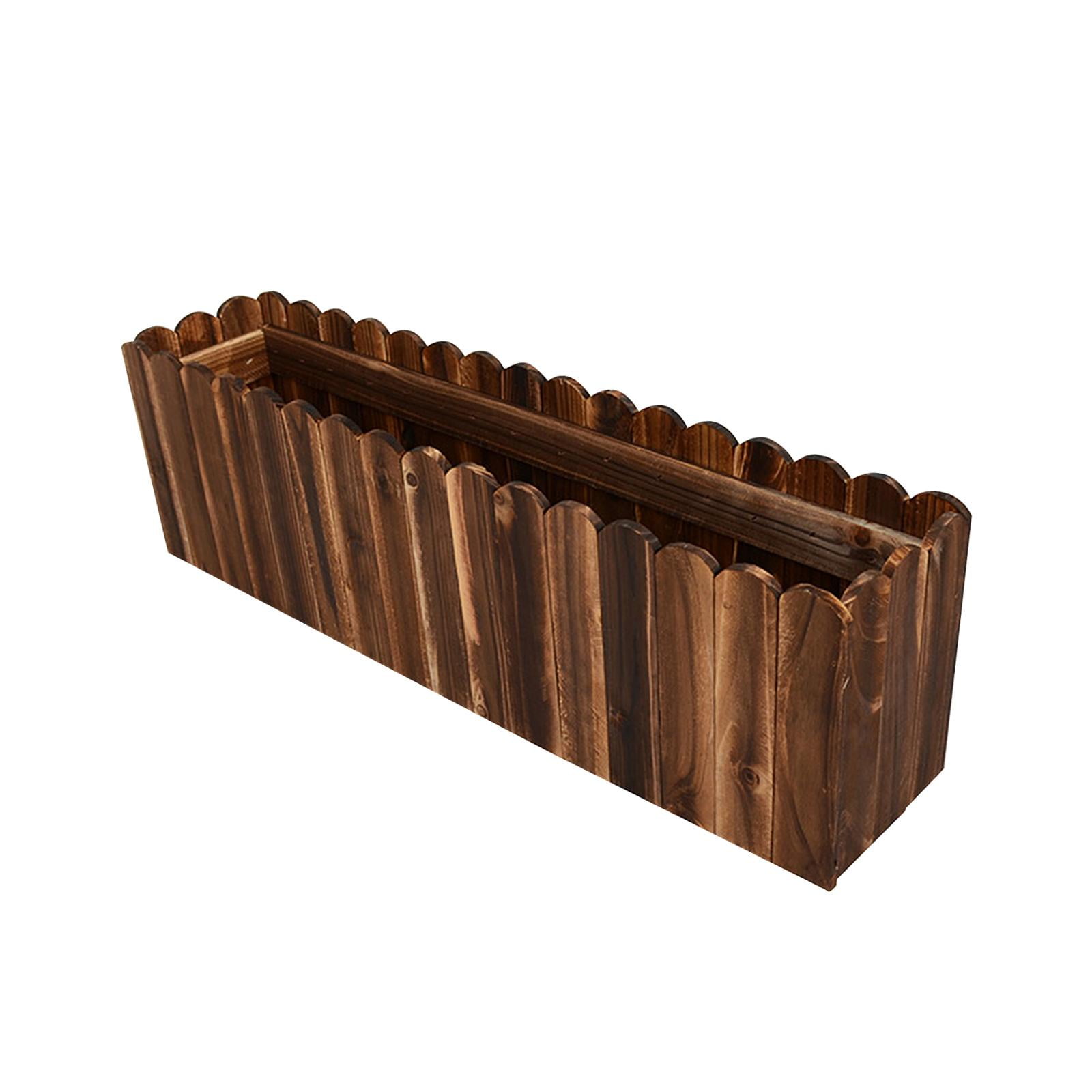 figatia Solid Wood Flowerpot Wooden Box Outdoor Rectangular Vegetable ...