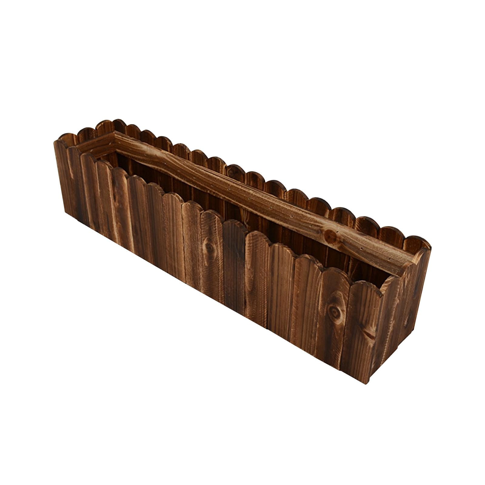 figatia Solid Wood Flowerpot Wooden Box Outdoor Rectangular Vegetable ...