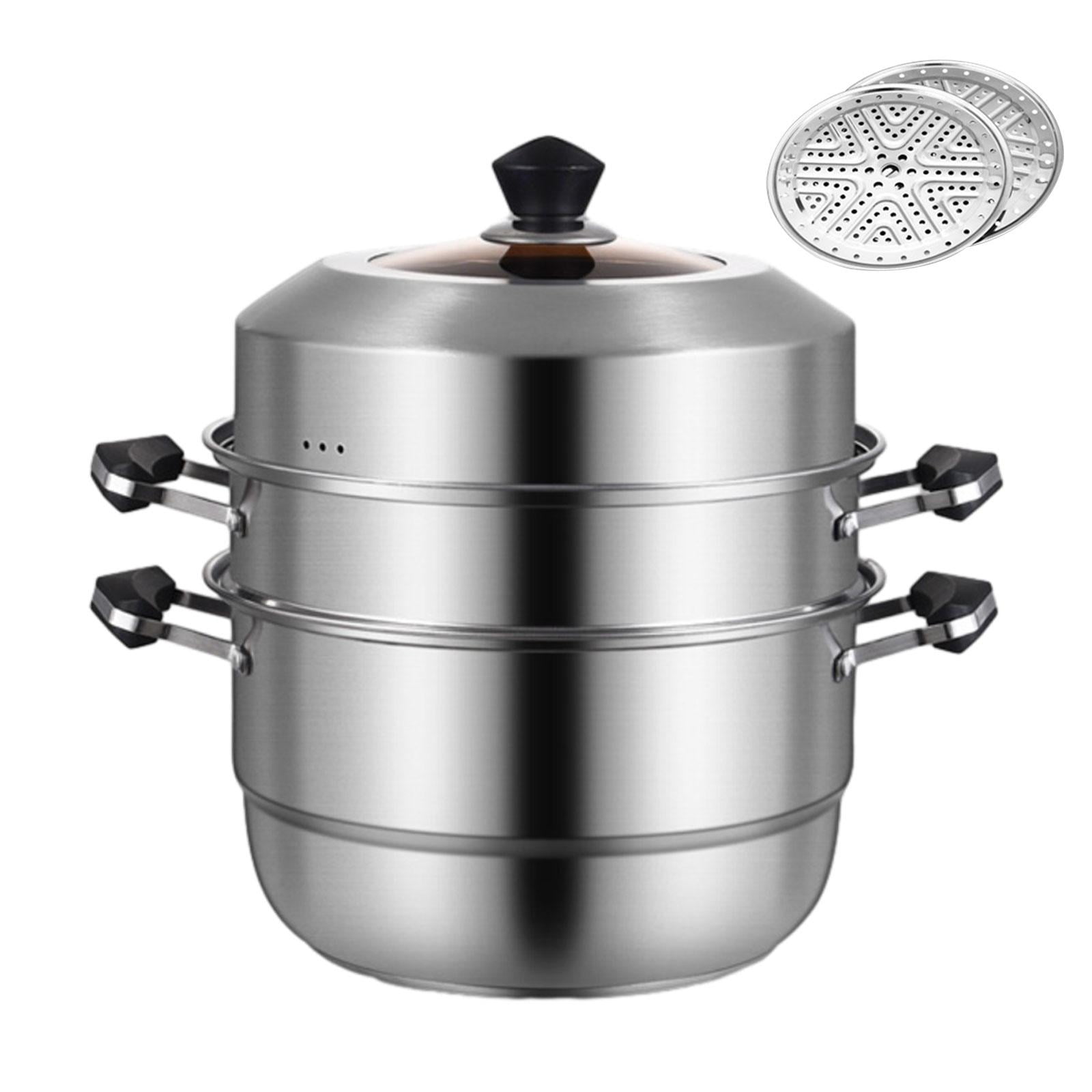 figatia Steamer Pot Kitchen Steamer Cooker Stock Pots Versatile Soup ...