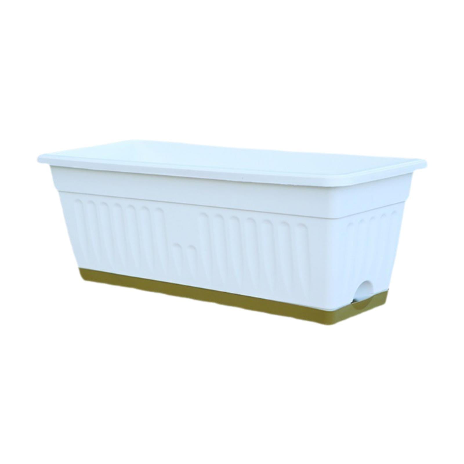 figatia Window Box Planter Flower Pot Detachable Tray Decoration ...