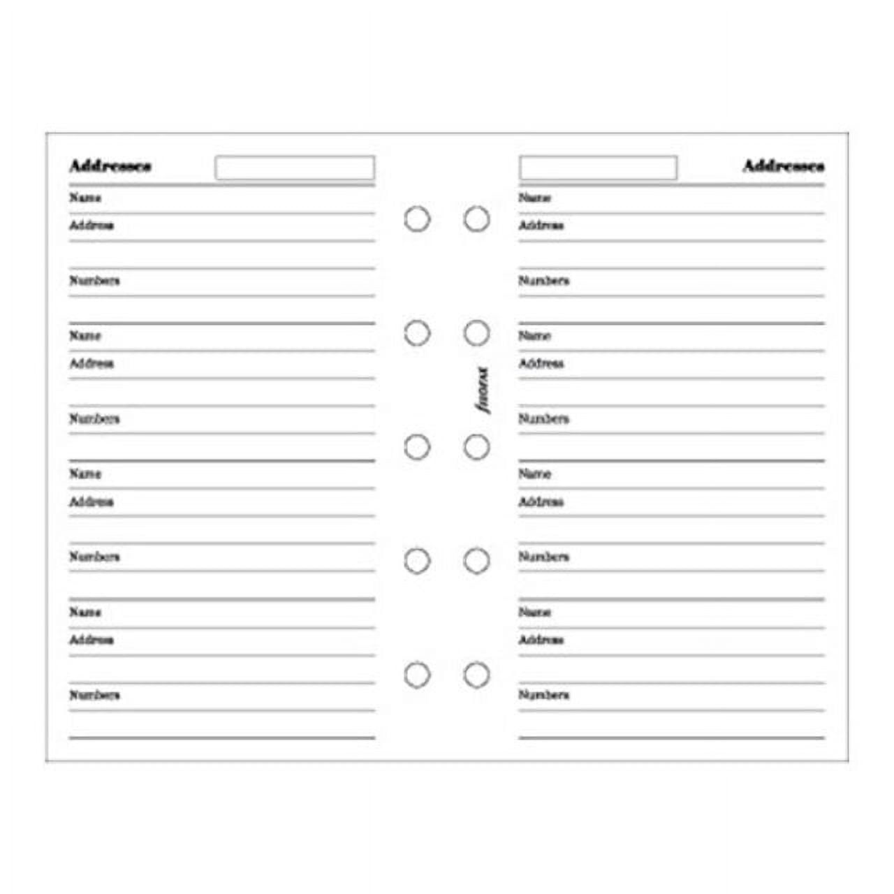 Filofax Mini Name/Address/Phone Sheets Binder (B510201) - Walmart.com